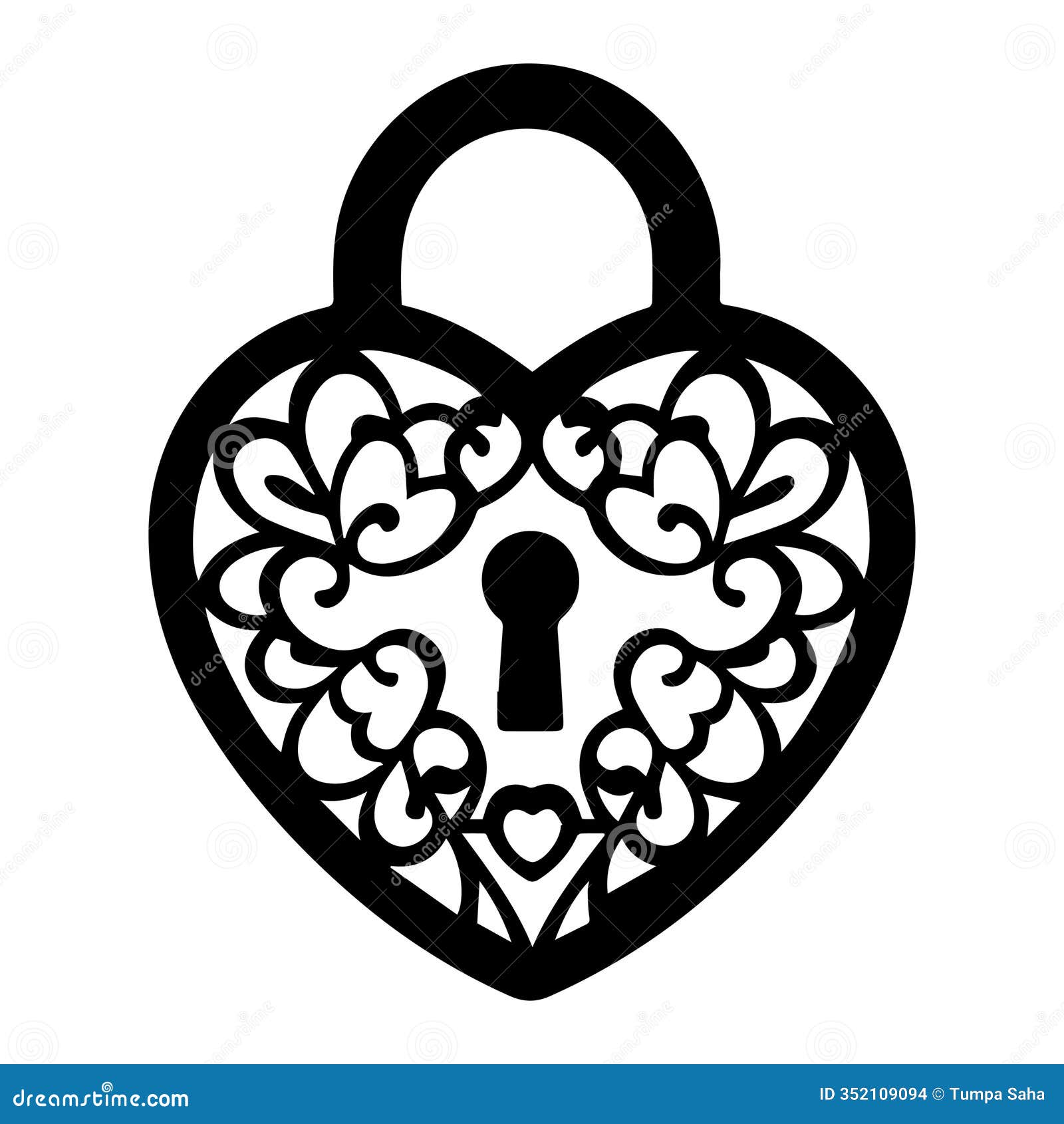 Best Valentine S Day Heart-Shaped Love Lock Icon Vector Stock ...