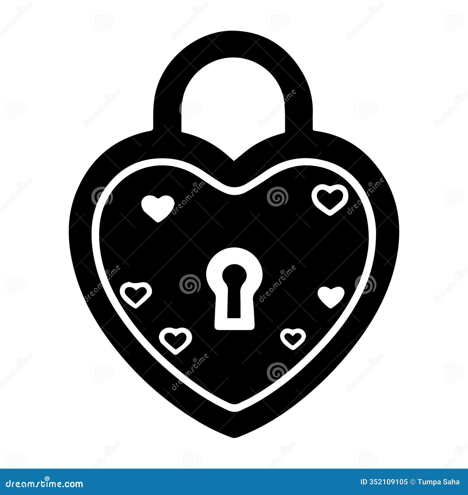 Best Valentine S Day Love Lock Illustration Stock Illustration ...
