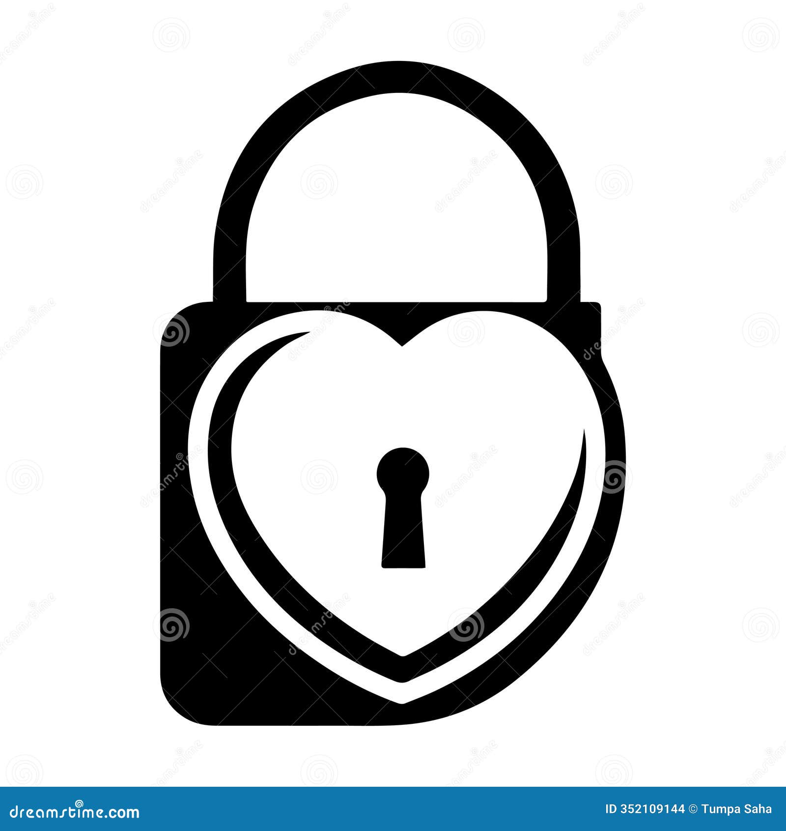 Best Valentine S Day Love Lock Illustration Stock Illustration ...