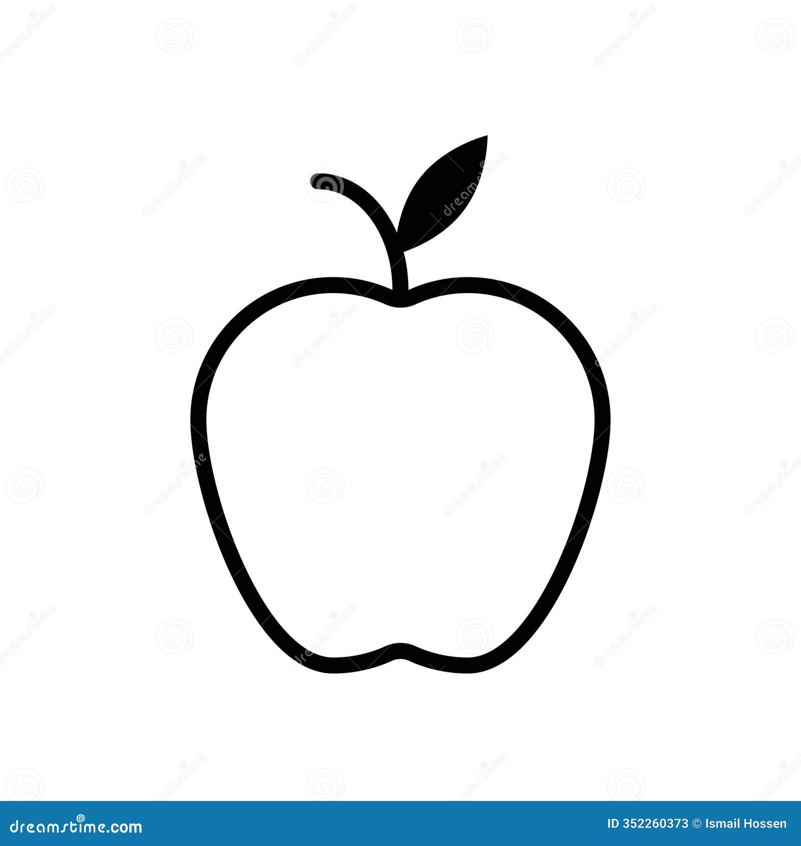Simple and Elegant Apple Vector Icon Stock Illustration - Illustration ...