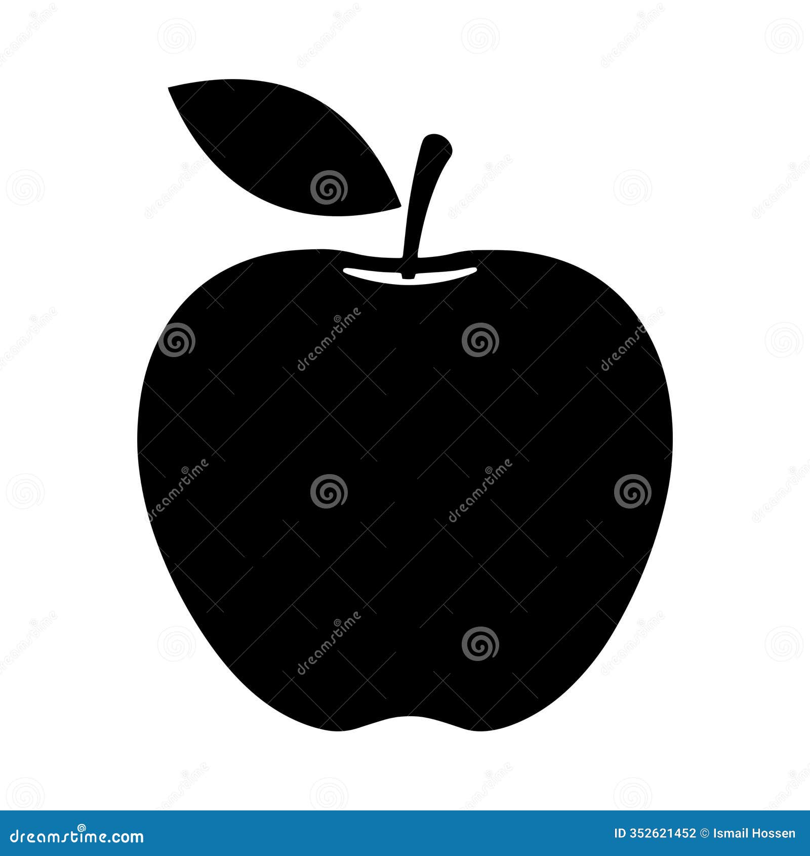 Apple Vector Art with a Modern White Background Stock Illustration ...