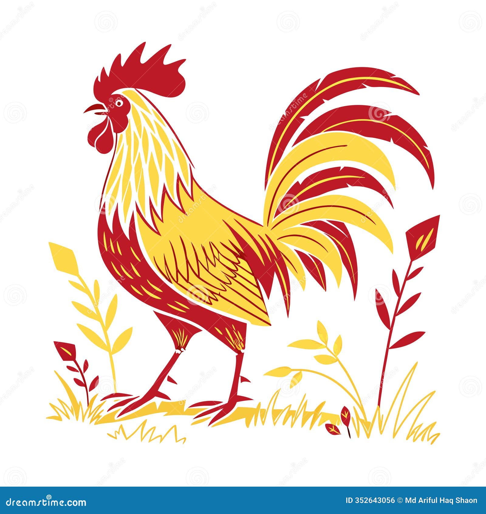 Creative Colorful Rooster Vector Art for Logos Stock Illustration ...