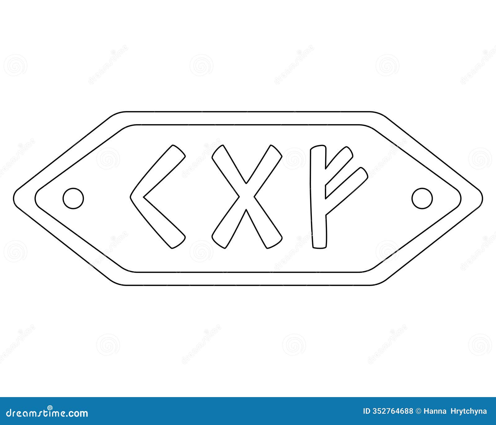 Runic Amulet from Runes Kano, Gebo and Fehu for Success in Creative ...