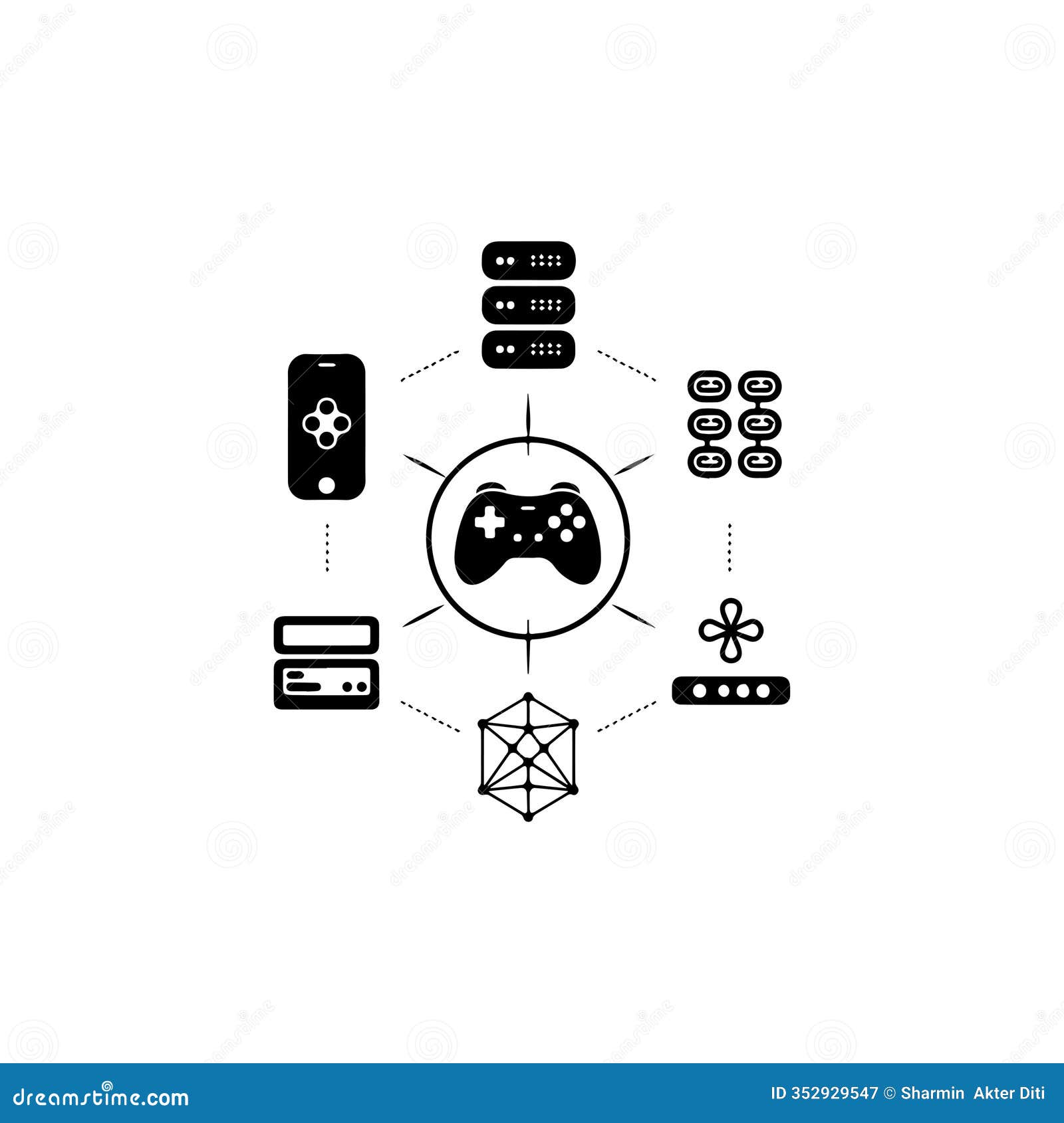 Game Icon Design Symbol of Game Console. Game Console Icon. Stock ...