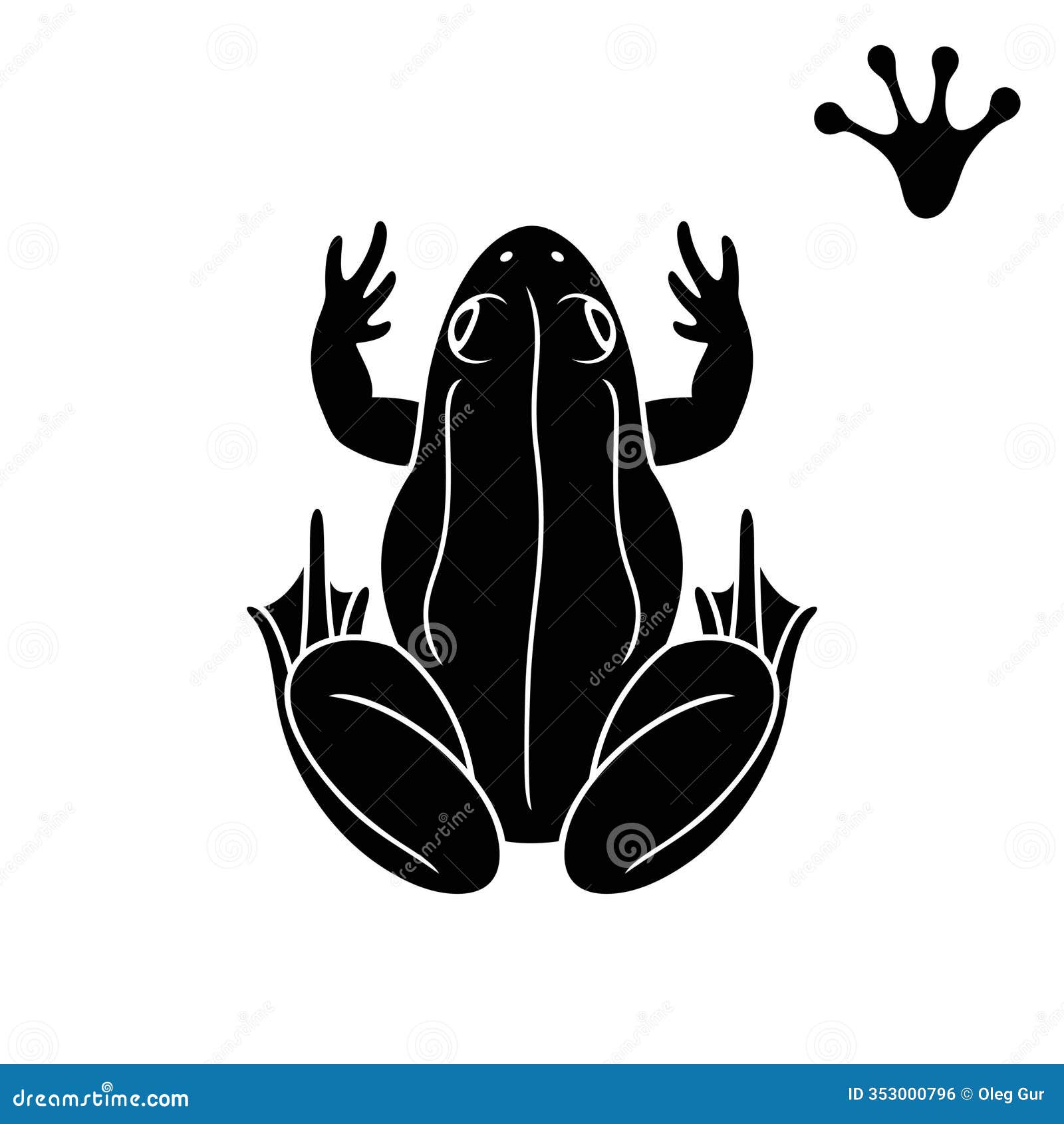Frog Logo. Abstract Frog on White Background Stock Illustration ...