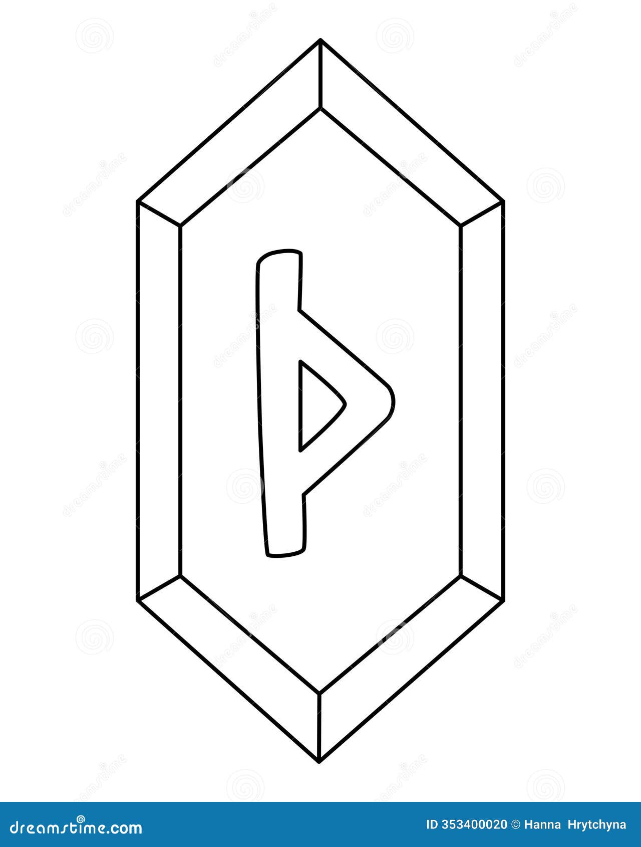 Thurs Rune of the Elder Futhark, Thurisaz Magical Sign Symbolizing ...