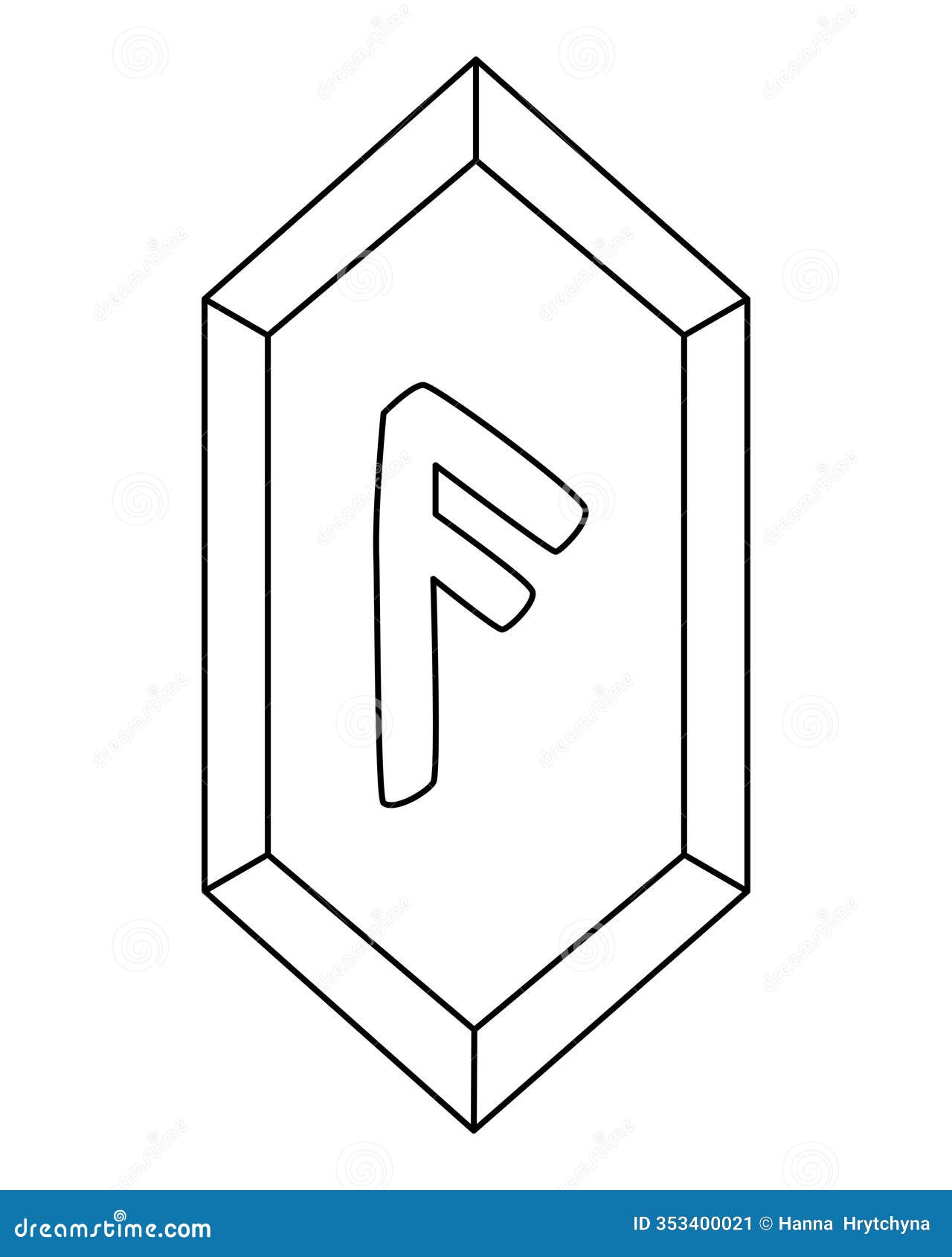 Ansuz Rune of the Elder Futhark Stock Illustration - Illustration of ...