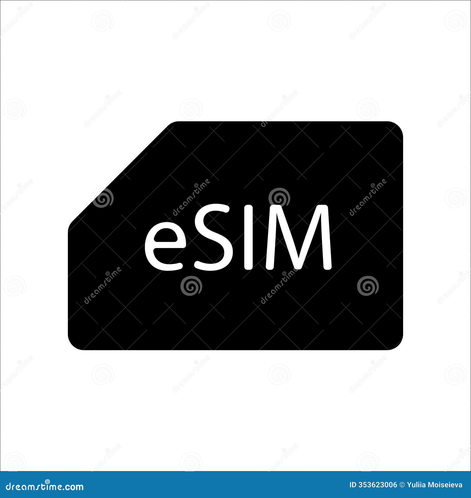 Esim Icon Vector Illustration Stock Illustration - Illustration of ...