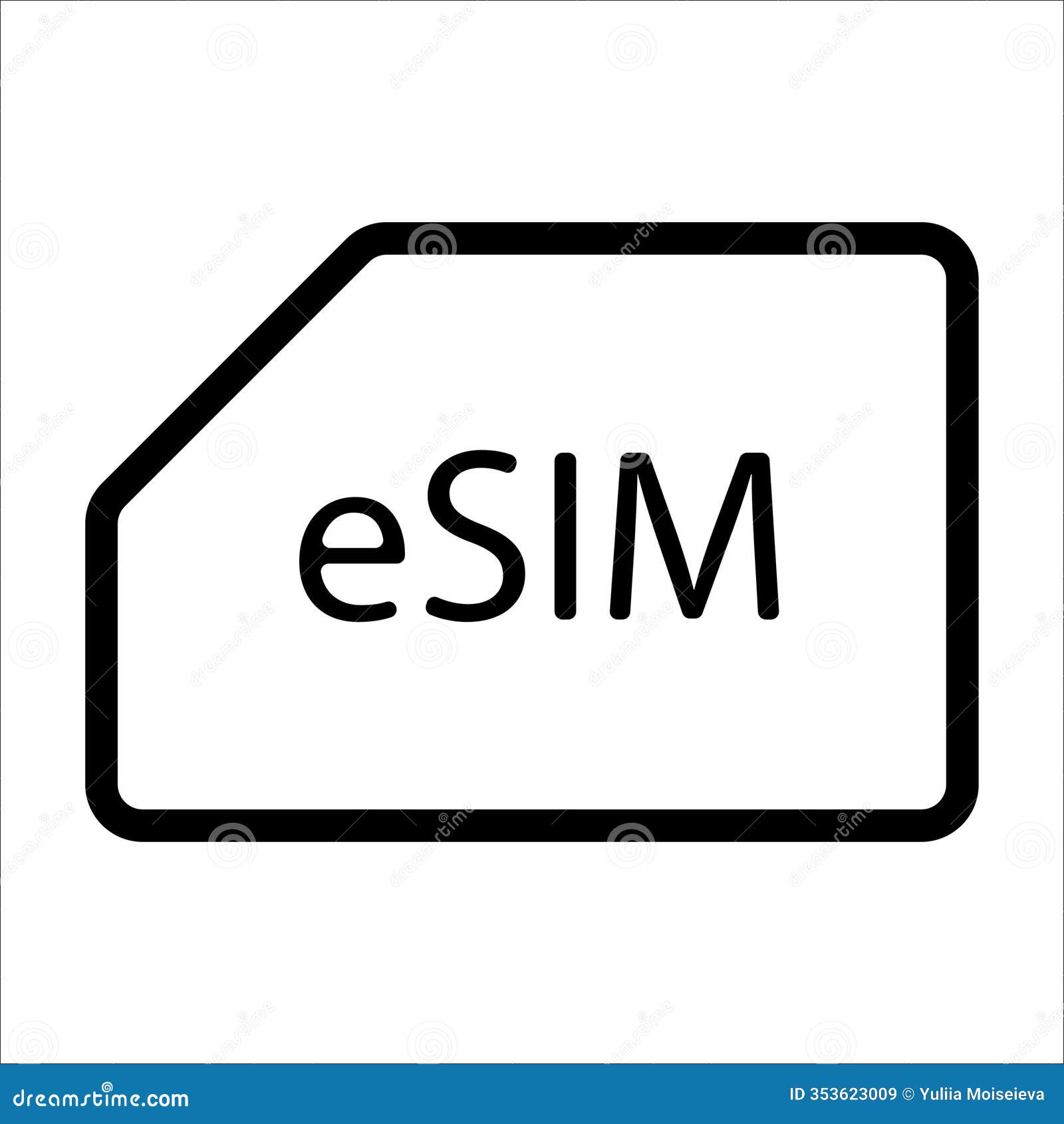 Esim Icon Vector Illustration Stock Illustration - Illustration of ...