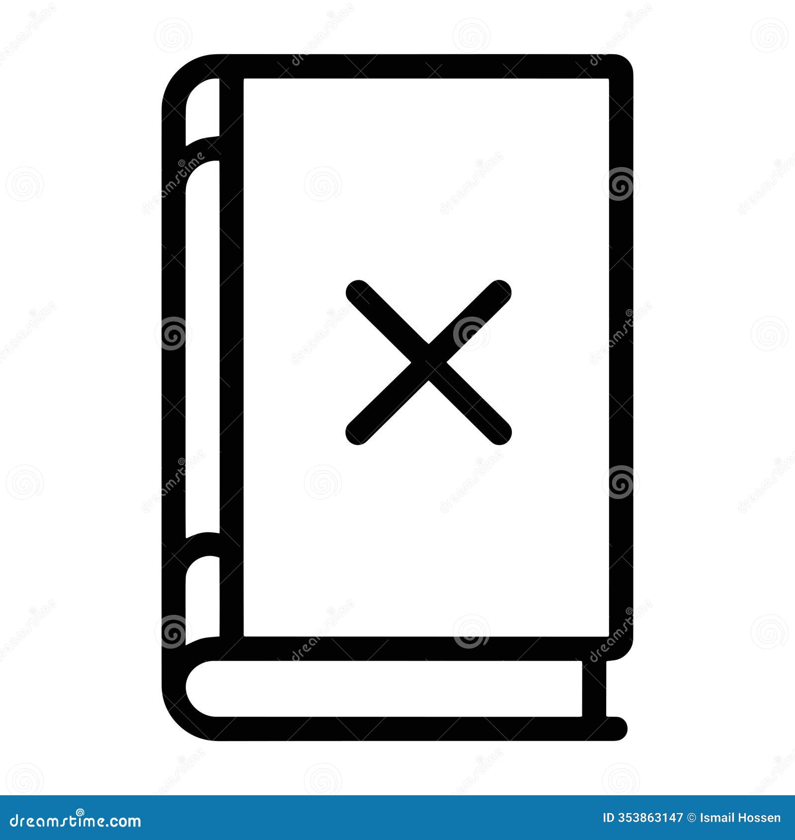 Creative and Minimalistic Book Icon Design on White Background Stock ...