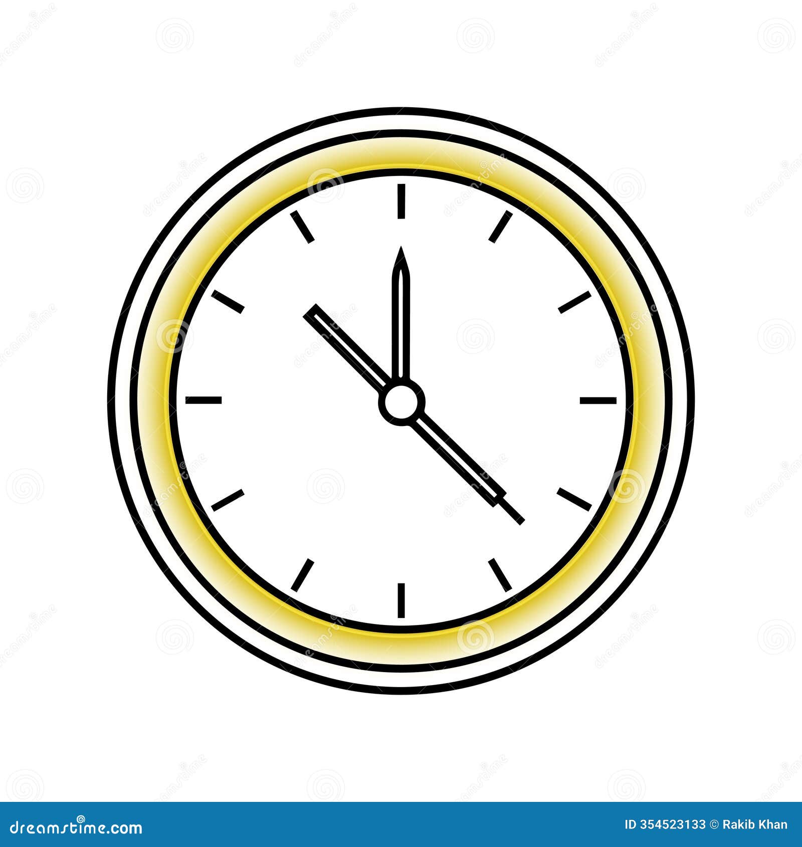 A Modern Wall Clock Design Vector Art of Illustration. Stock Vector ...