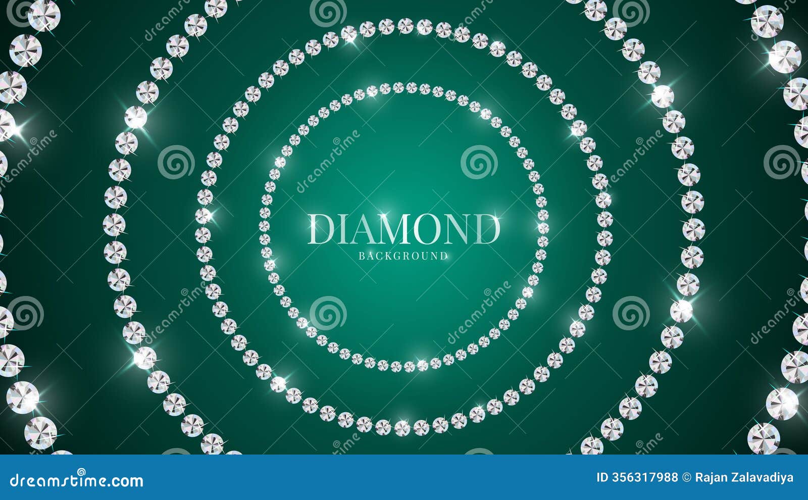 Diamonds in Circle Path Frame with Shine Effect. Realistic Diamonds on ...