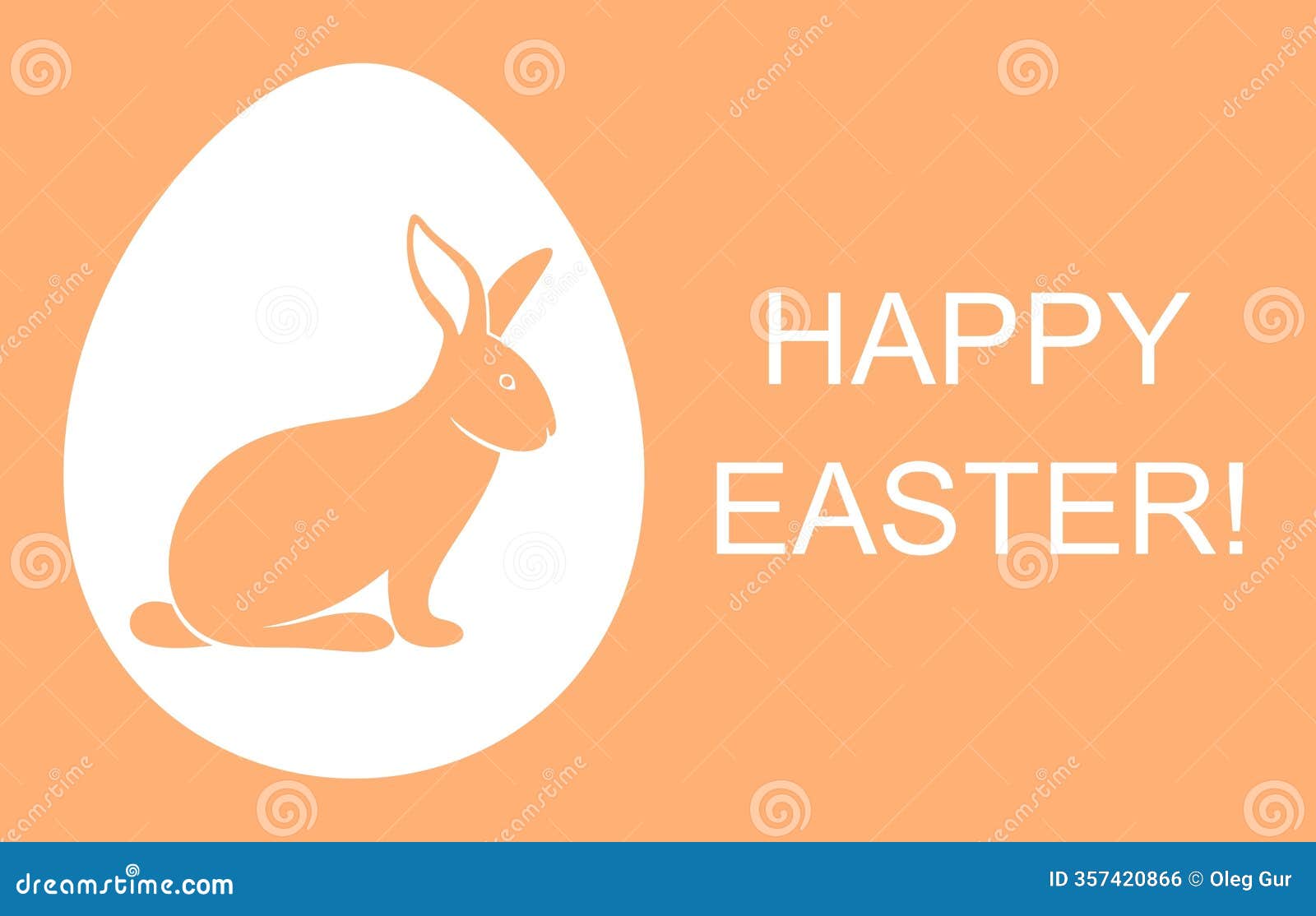 Easter Bunny Logo. Isolated Easter Bunny on White Background Stock ...