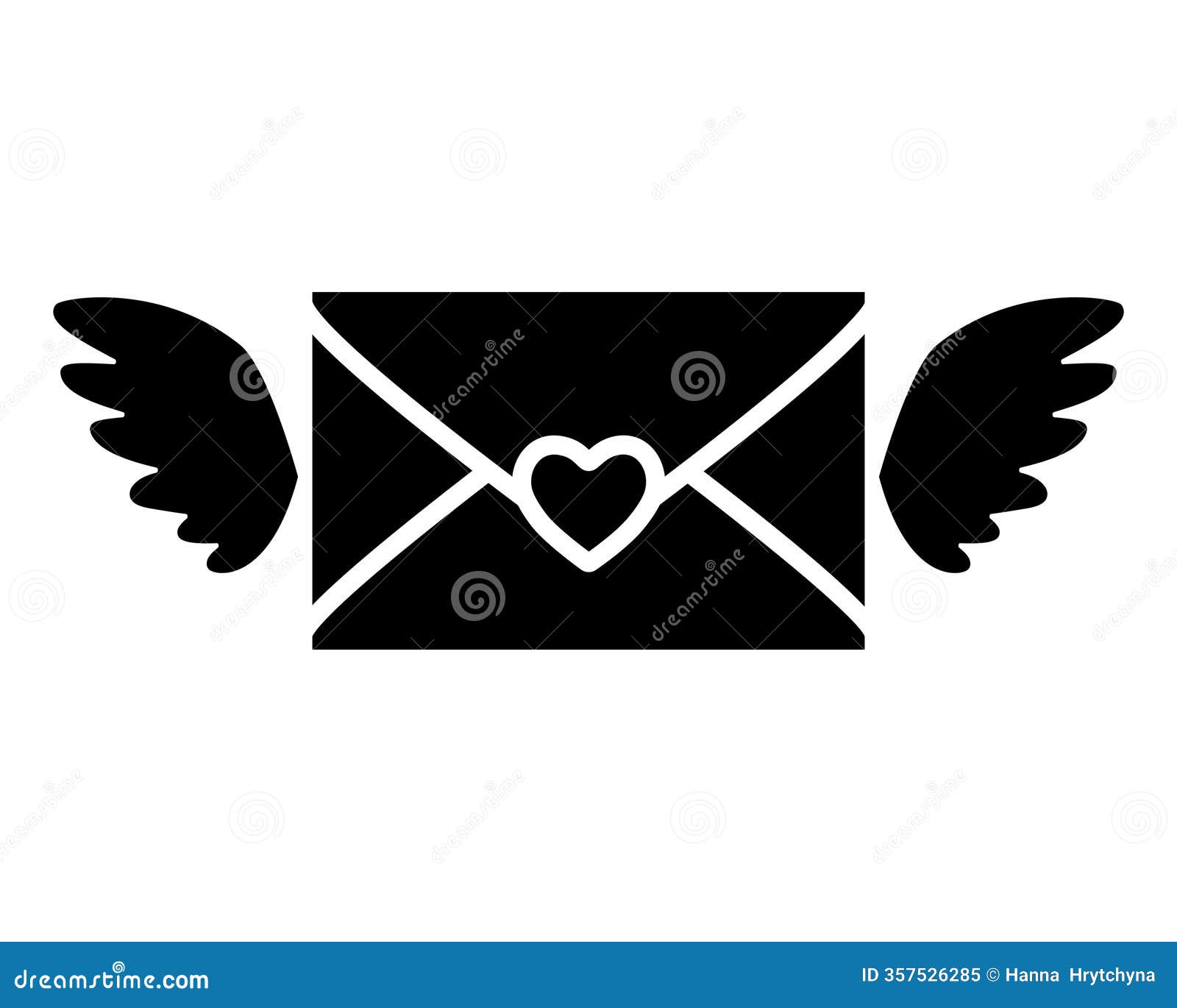 Love Letter with Wings Valentine S Day Stencil for Cutting and Pastry ...