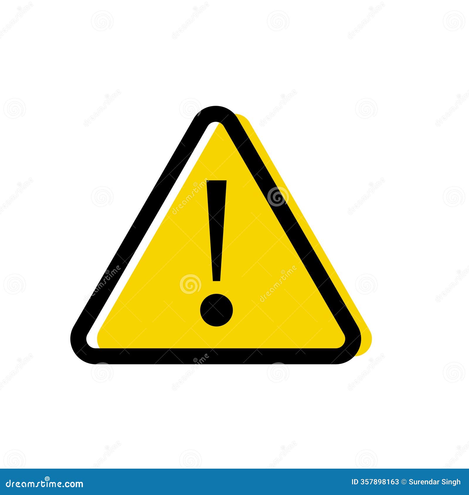 Exclamation Mark. Black Triangle Alert Warning Traffic Icon. Warning ...