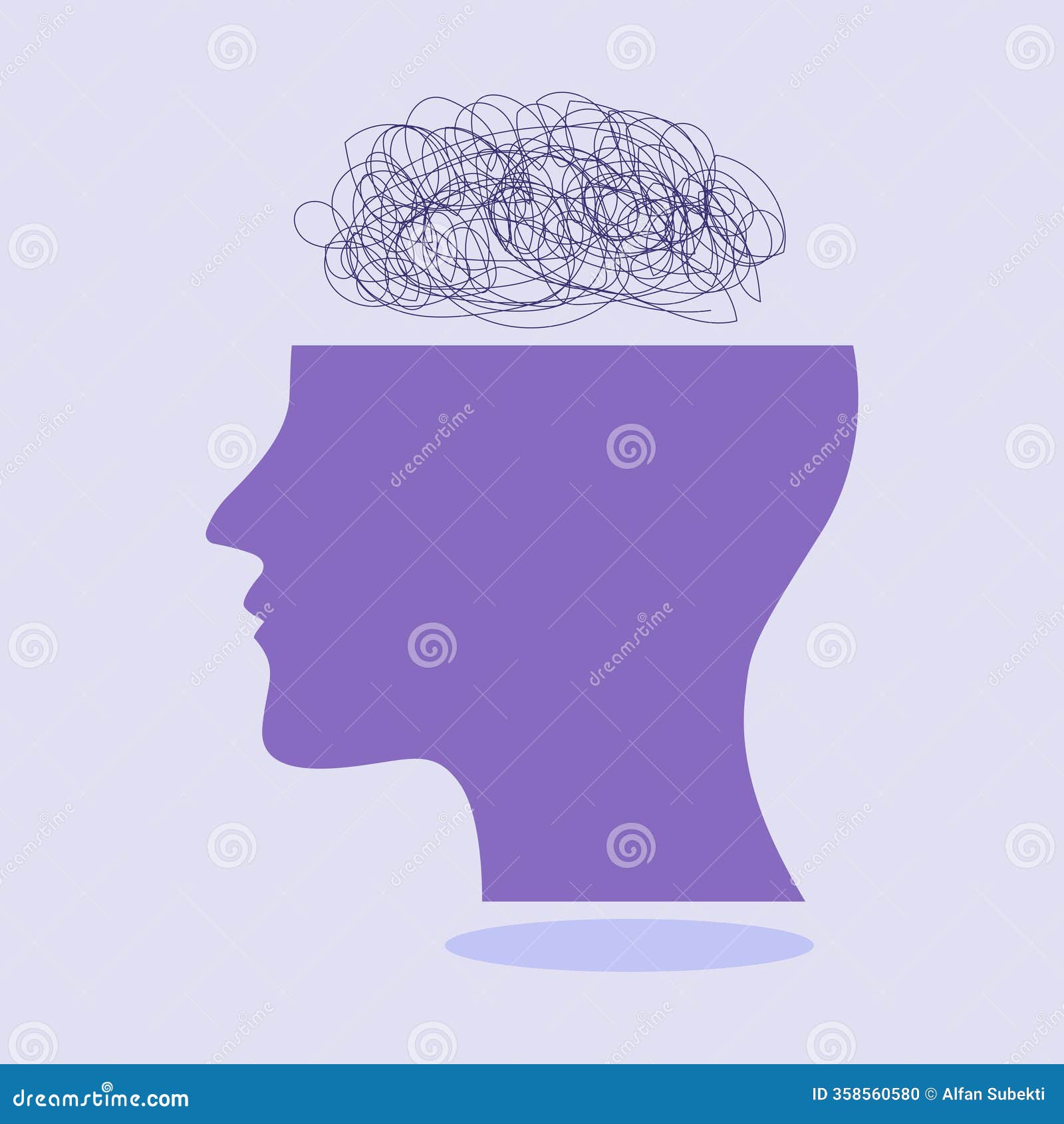Metaphor Bipolar Disorder Mind Mental. Mood Disorder Stock Illustration ...