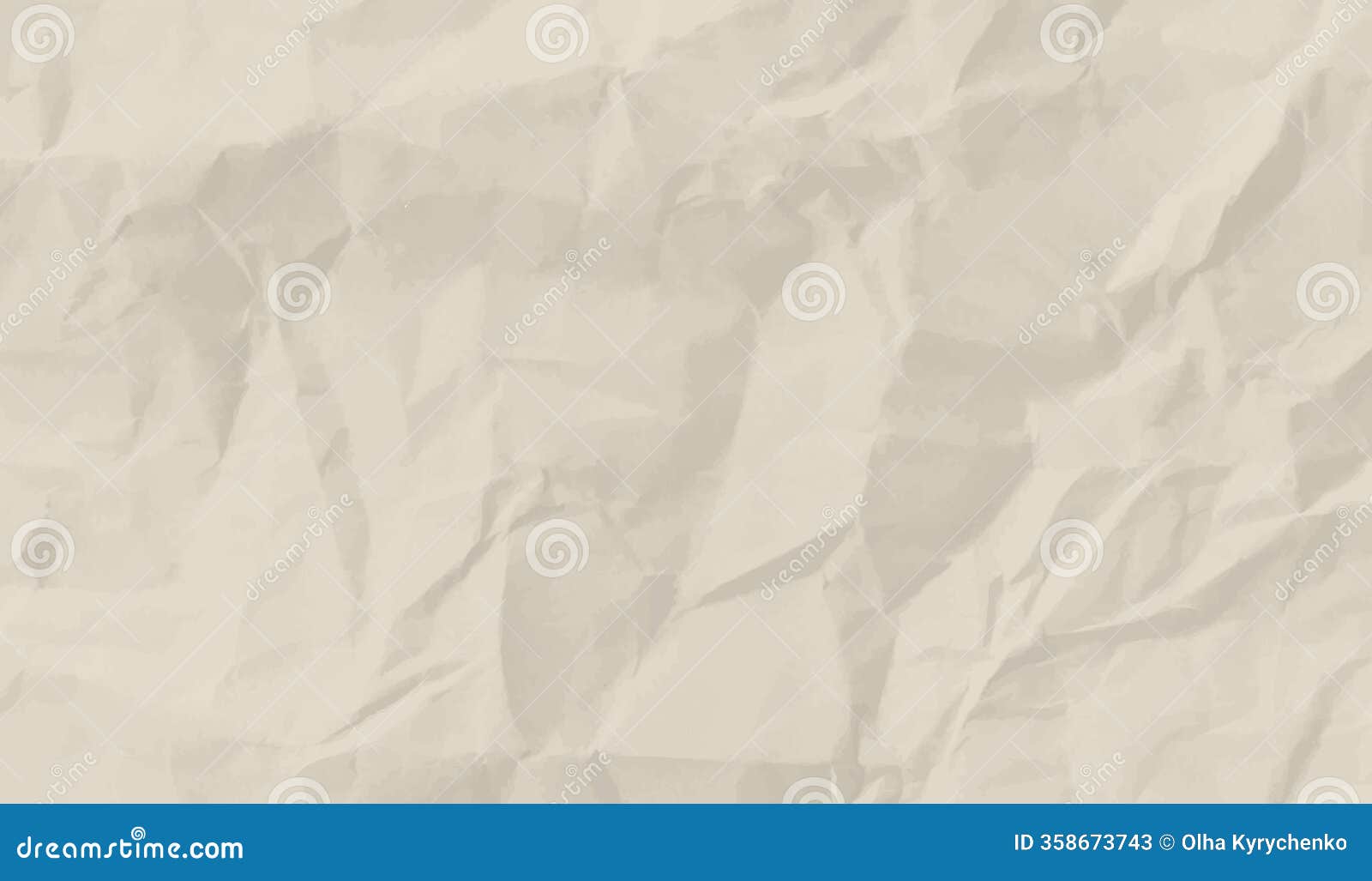 Wrinkled Creased Paper Page, Blank Sheet Vector Illustration ...