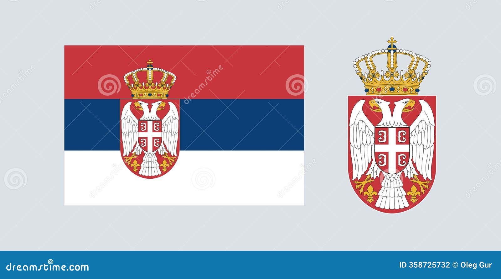 Serbia Flag Background With Waving Fabric Texture Royalty-Free Stock ...