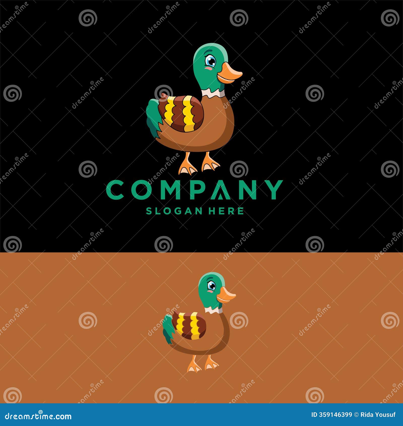 Duck Symbol Initial Letter Design Monogram Abstract Logo Stock Vector ...