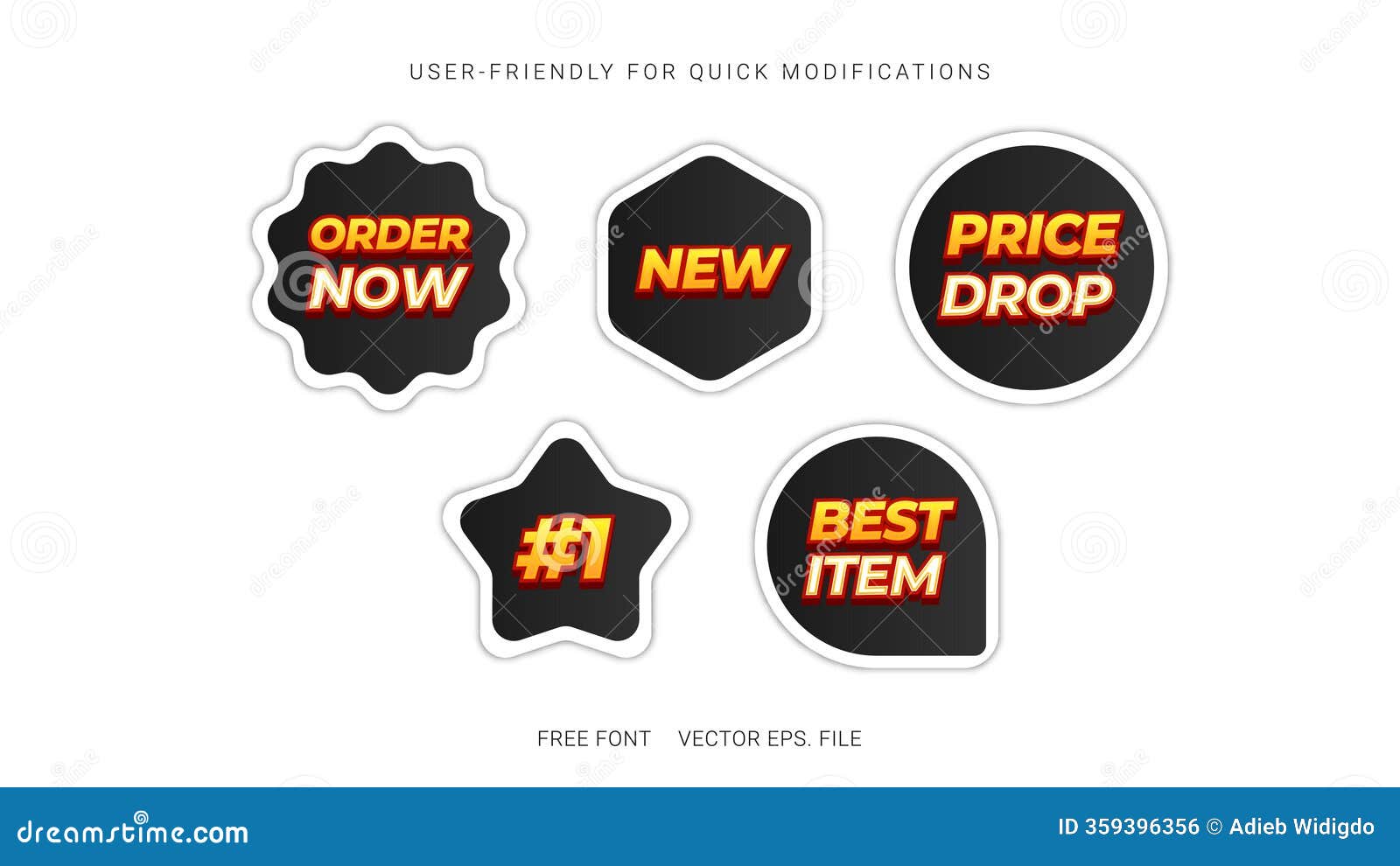 Premium Order Now and Price Drop Stickers – Bold, Editable Promotional ...