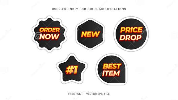 Premium Order Now and Price Drop Stickers – Bold, Editable Promotional ...