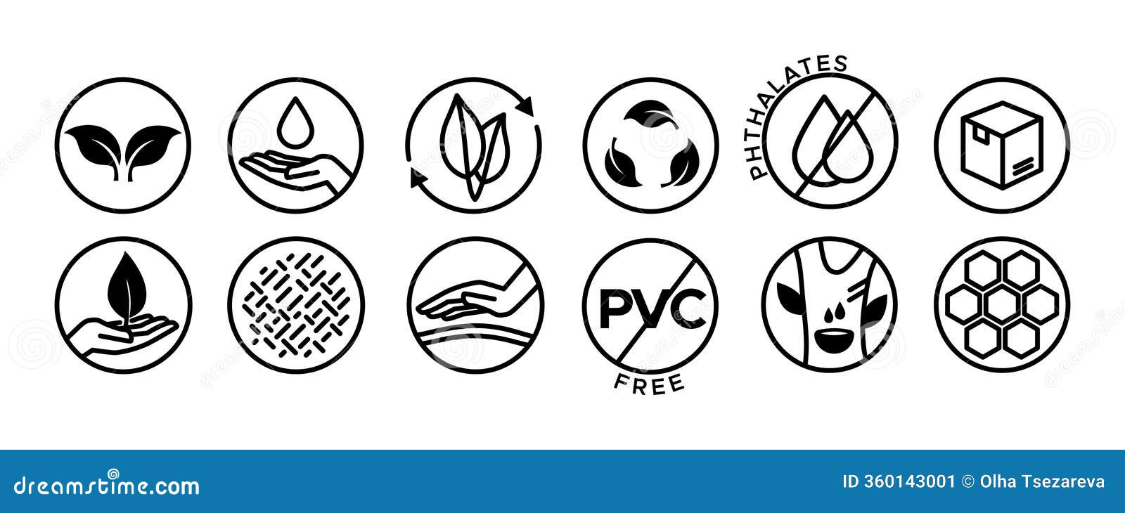 Ecology Conservation Eco Friendly Save World Vector Symbols Stock ...