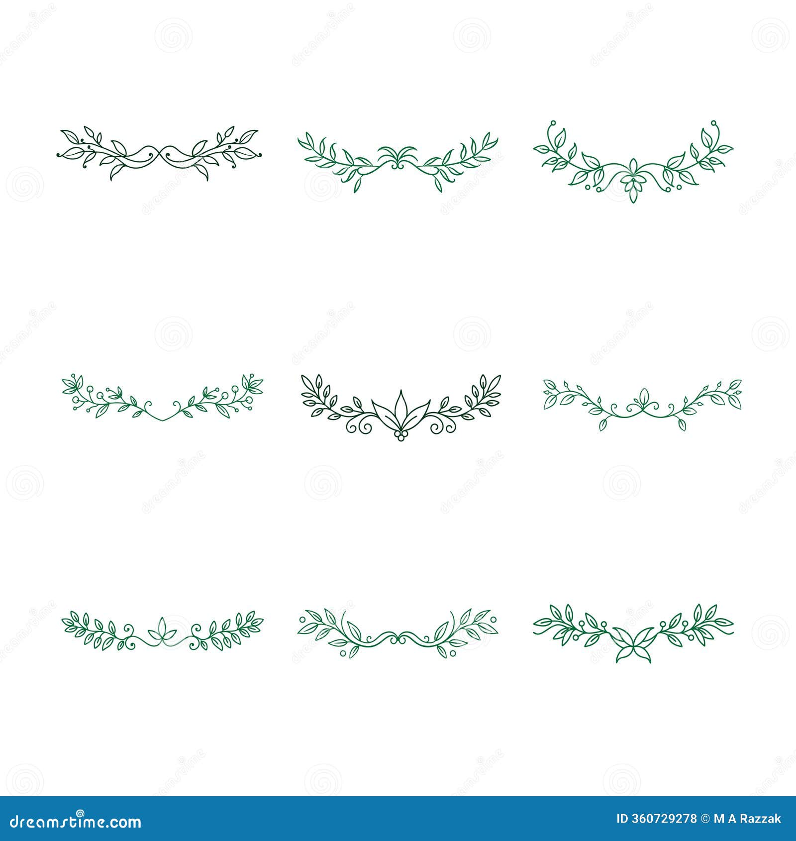 Artistic Underline Decorations for Invitations and Branding Stock ...