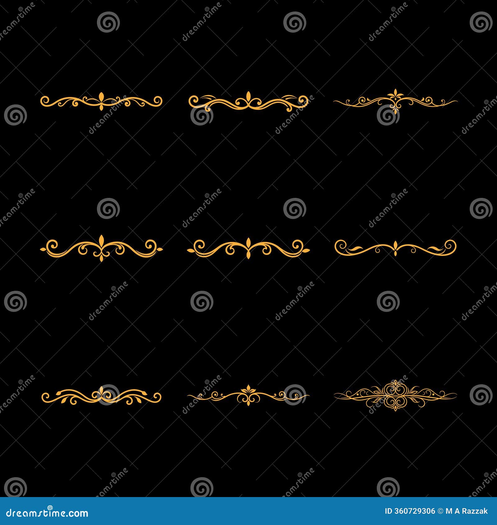 Vintage and Modern Ornamental Underline Set Stock Vector - Illustration ...