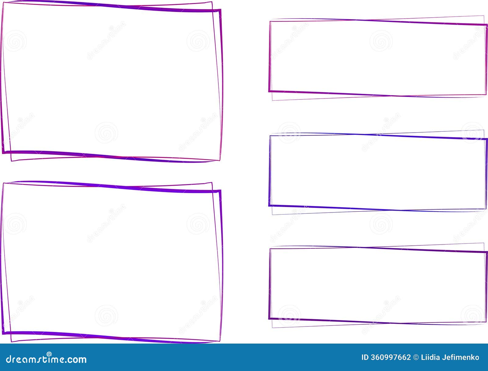 Pink Blue Colorful Thin Abstract Squares and Rectangles Collection ...