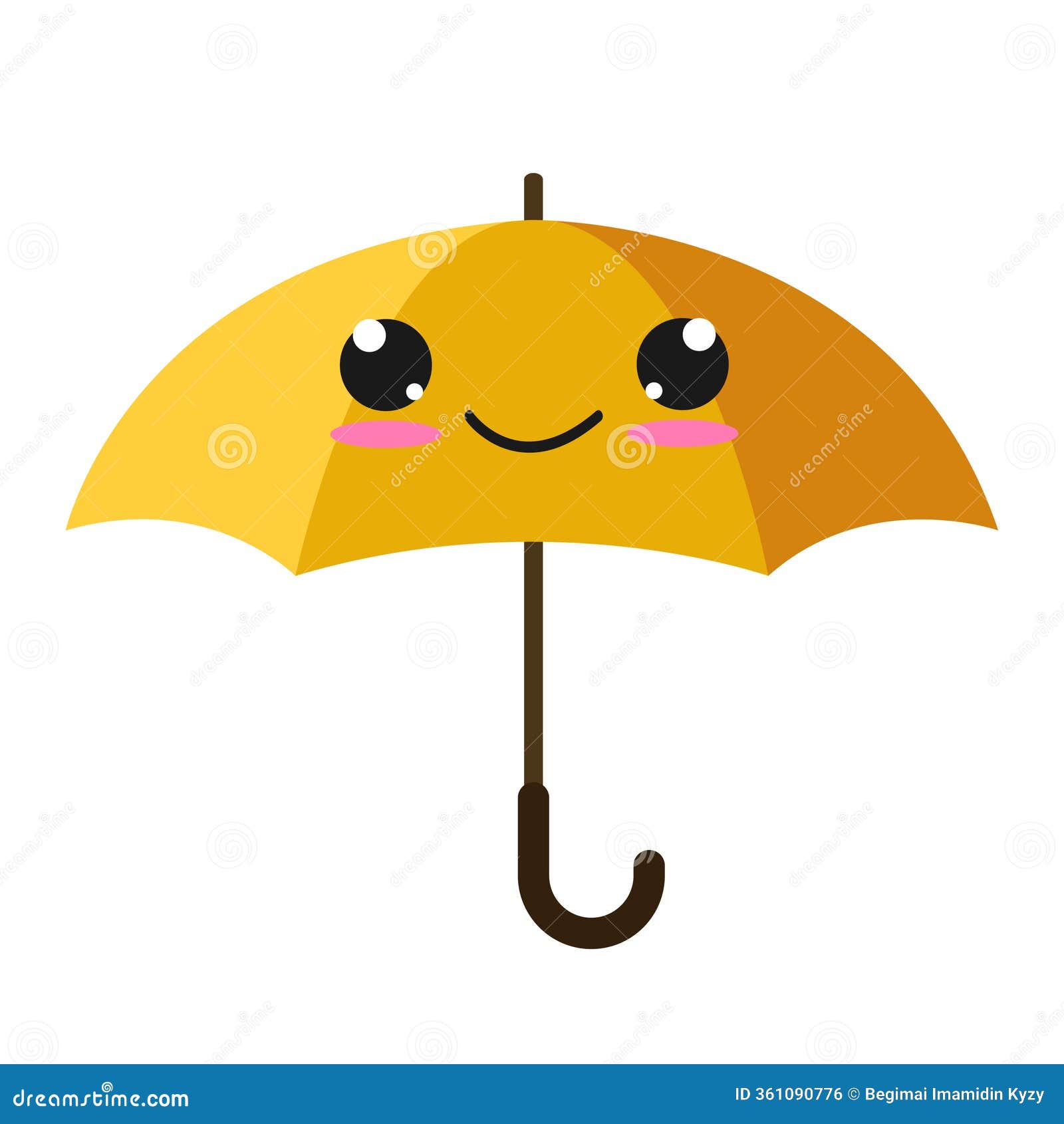 Kawaii Raindrop Happy Character, Rainy Day Concept Vector Illustration ...