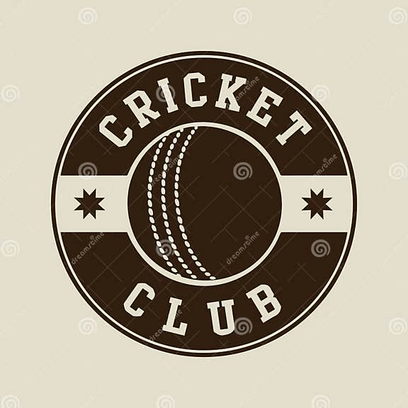 Cricket Round Seal, Vector Illustration Web Stamp Stock Illustration ...
