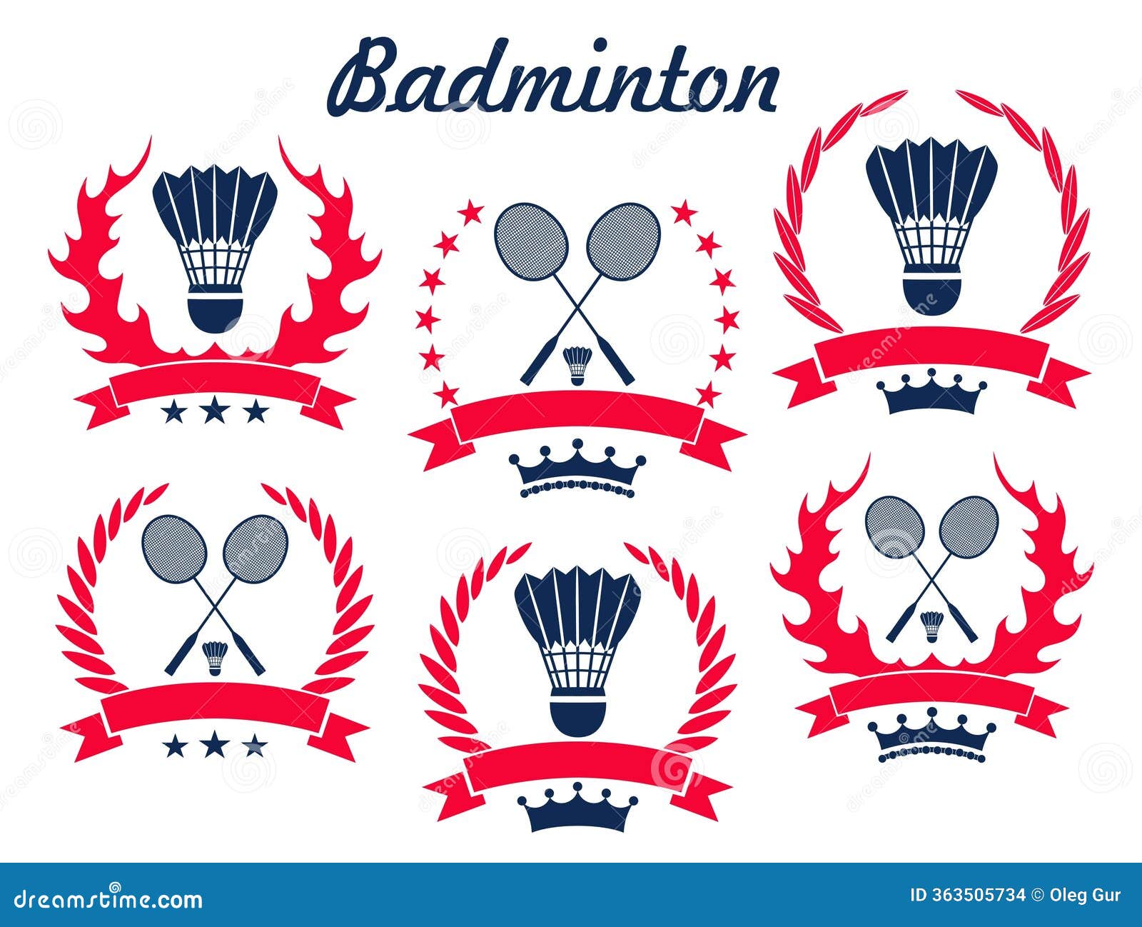 Badminton Logo Vector Illustration | CartoonDealer.com #51688658