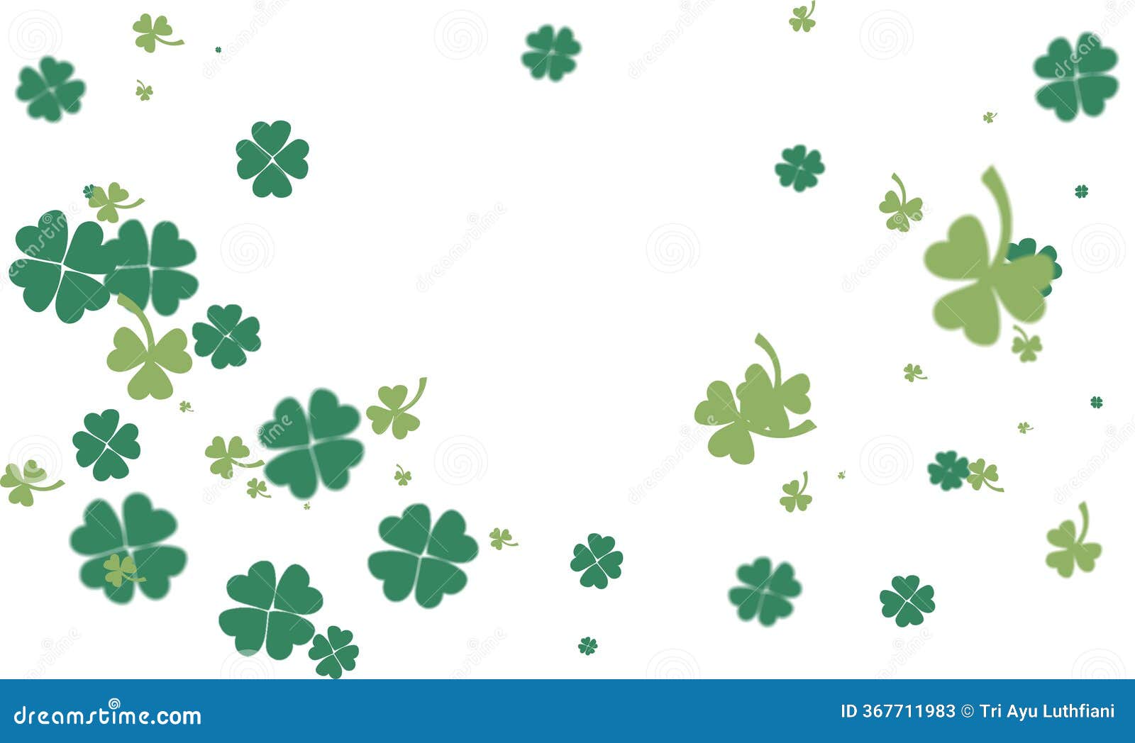 Falling Shamrock Clover Leaves On Transparent Background. St. Patrick's ...