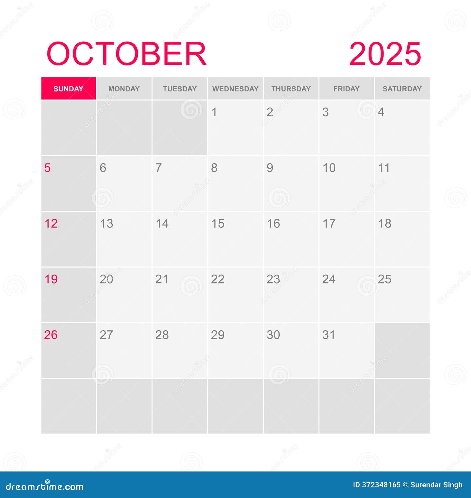 2025 October Wall Planner In Blue Pastel Color, Week Starts On Monday ...