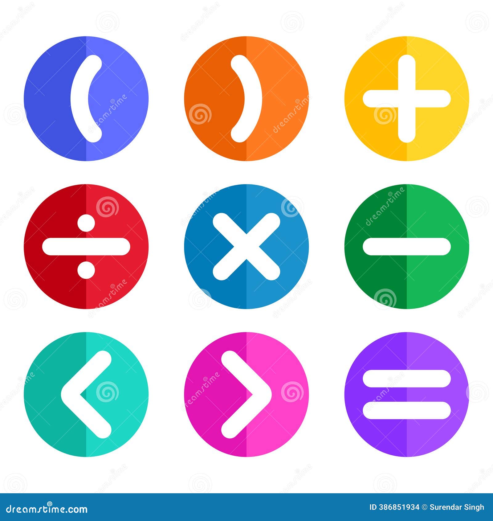 Mathematical Operations, Divide And Multiply, Minus And Plus Doodle ...