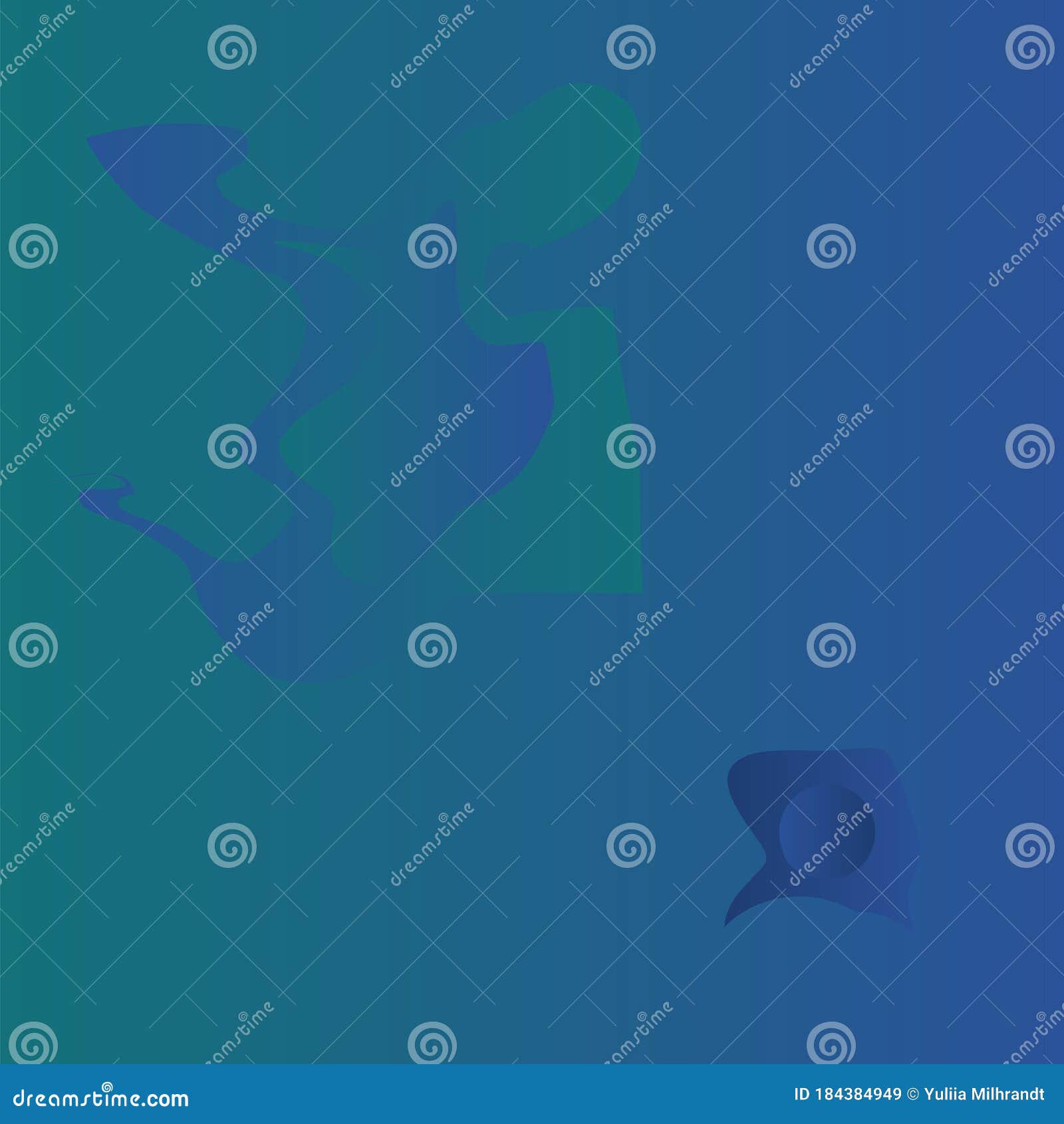 Abstract Blue Gradient Background with Curved Spots . Vector Stock ...