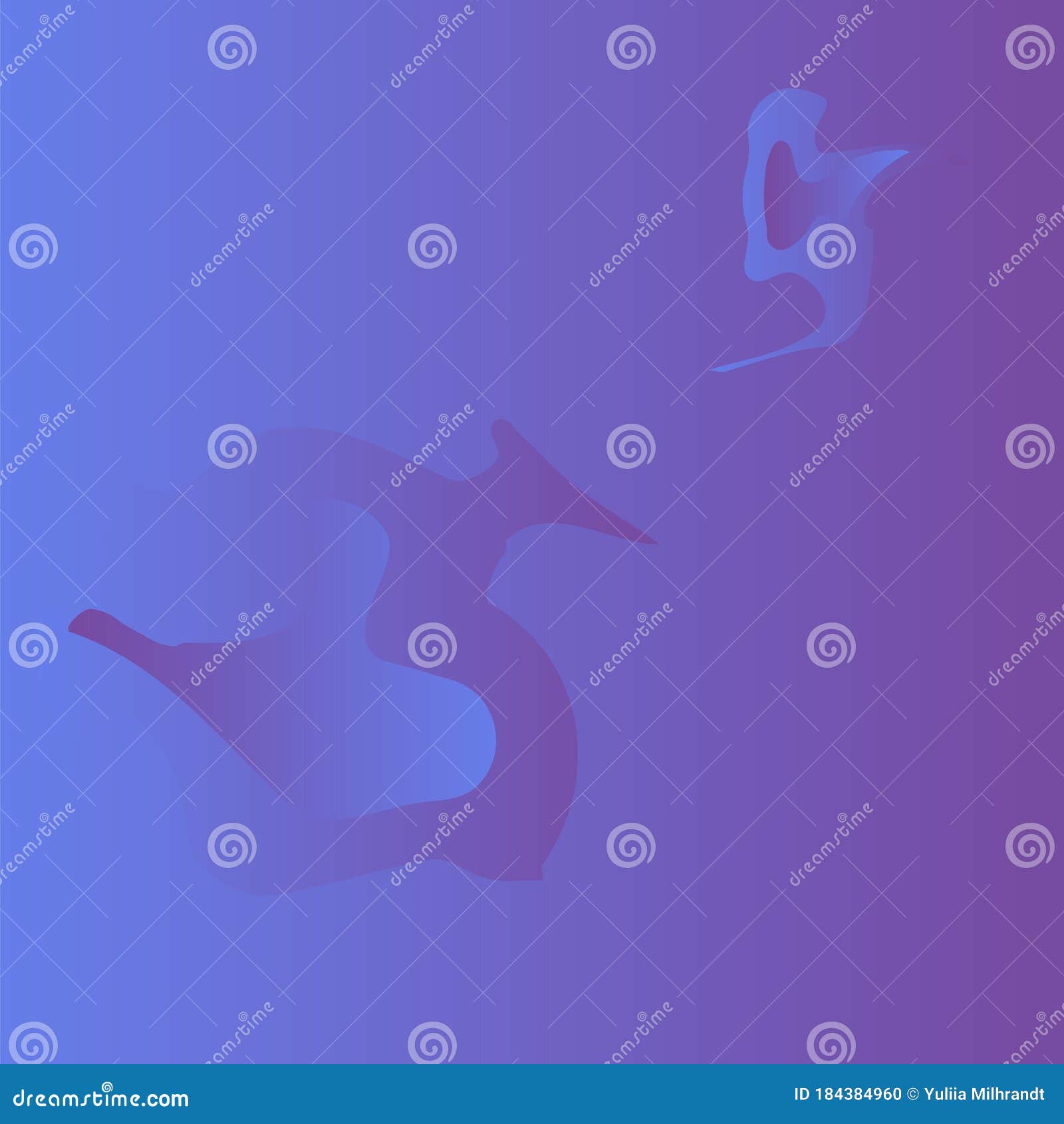 Abstract Blue Gradient Background with Curved Spots . Vector Stock ...