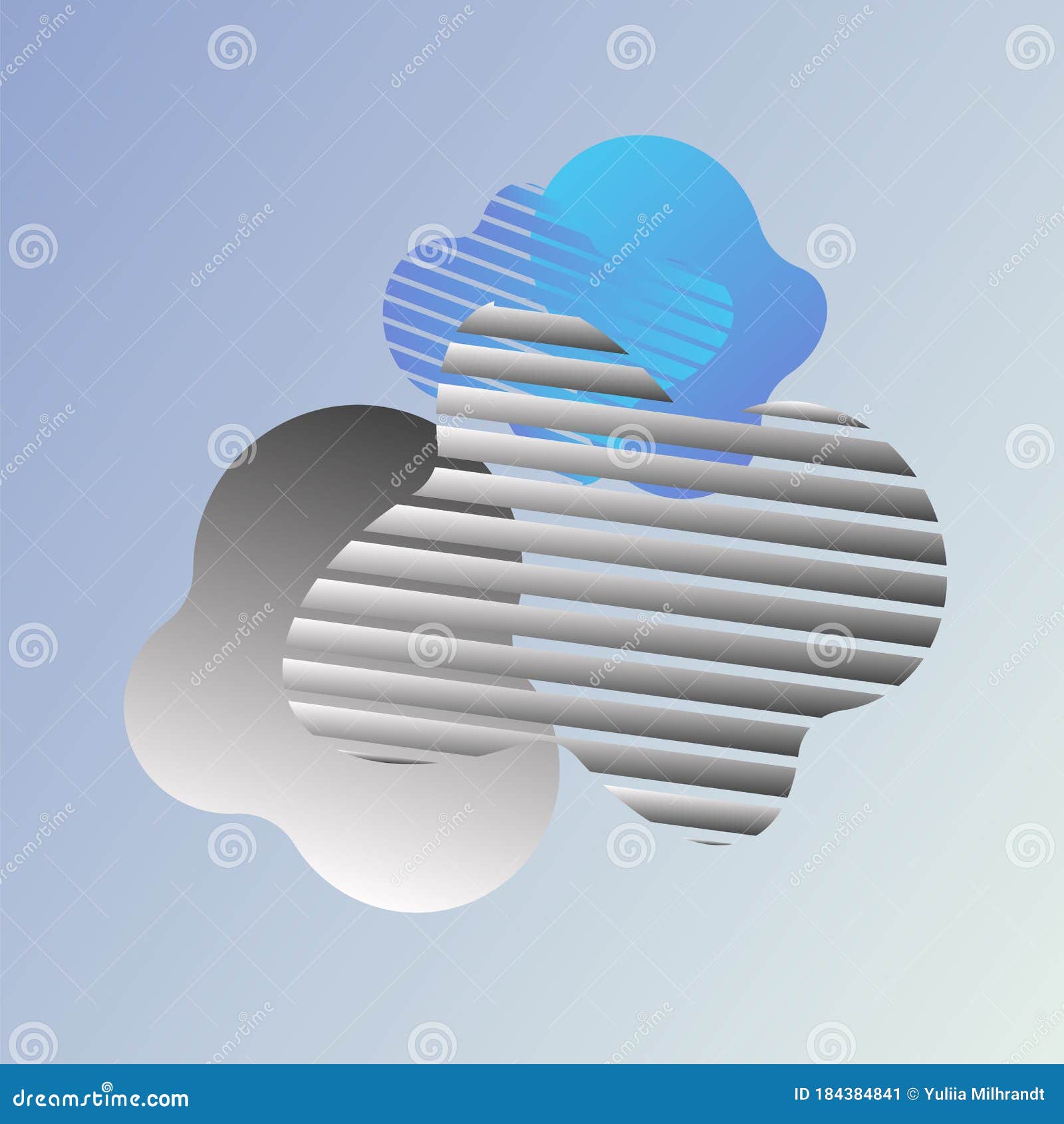 Abstract Light Blue Gradient Background with Color Elements. Vector ...