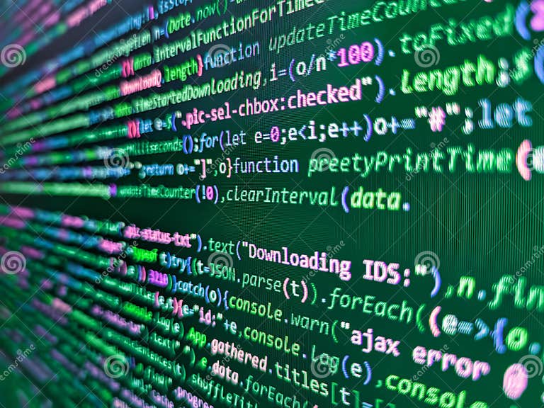 Web Abstract Programming And Created Virus On Laptop Screen Admi Php Data Source File Stock