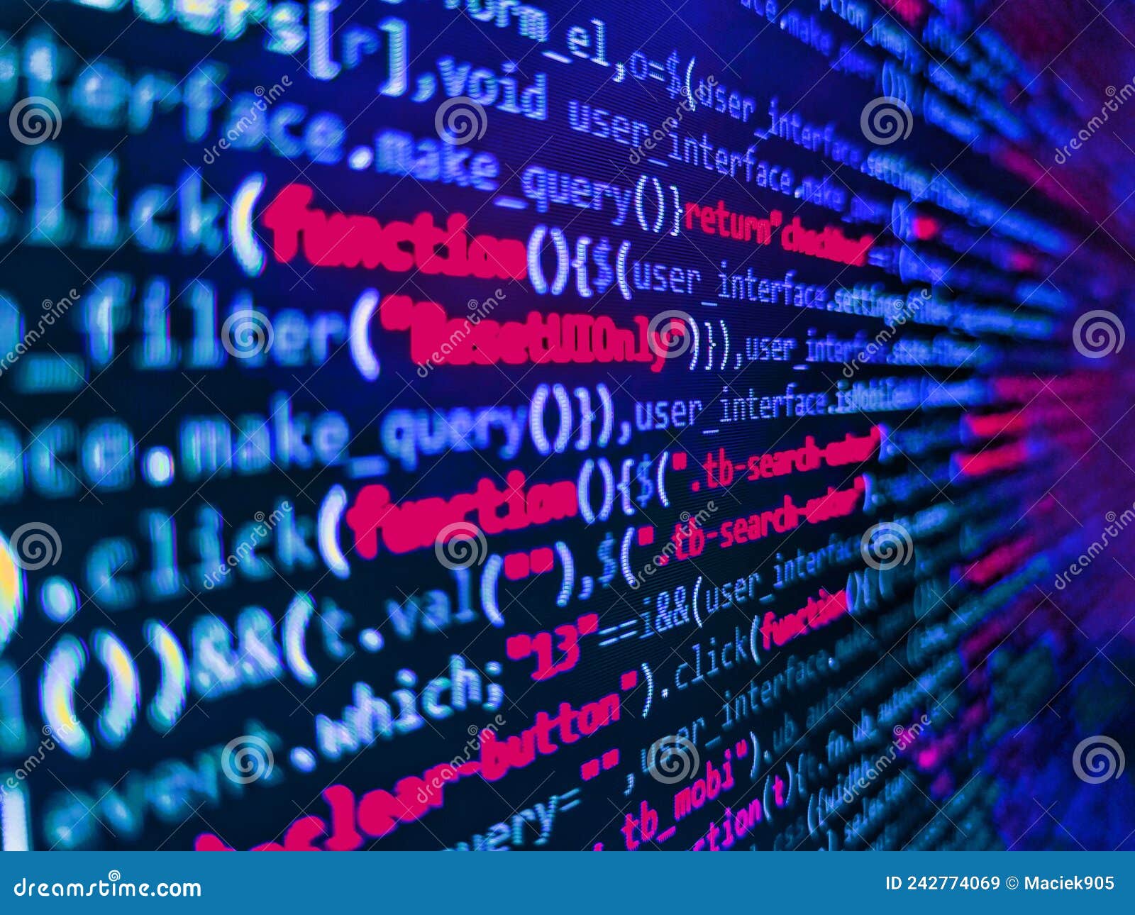 Web Abstract Programming And Created Virus On Laptop Screen Programming Code Screen Of Software