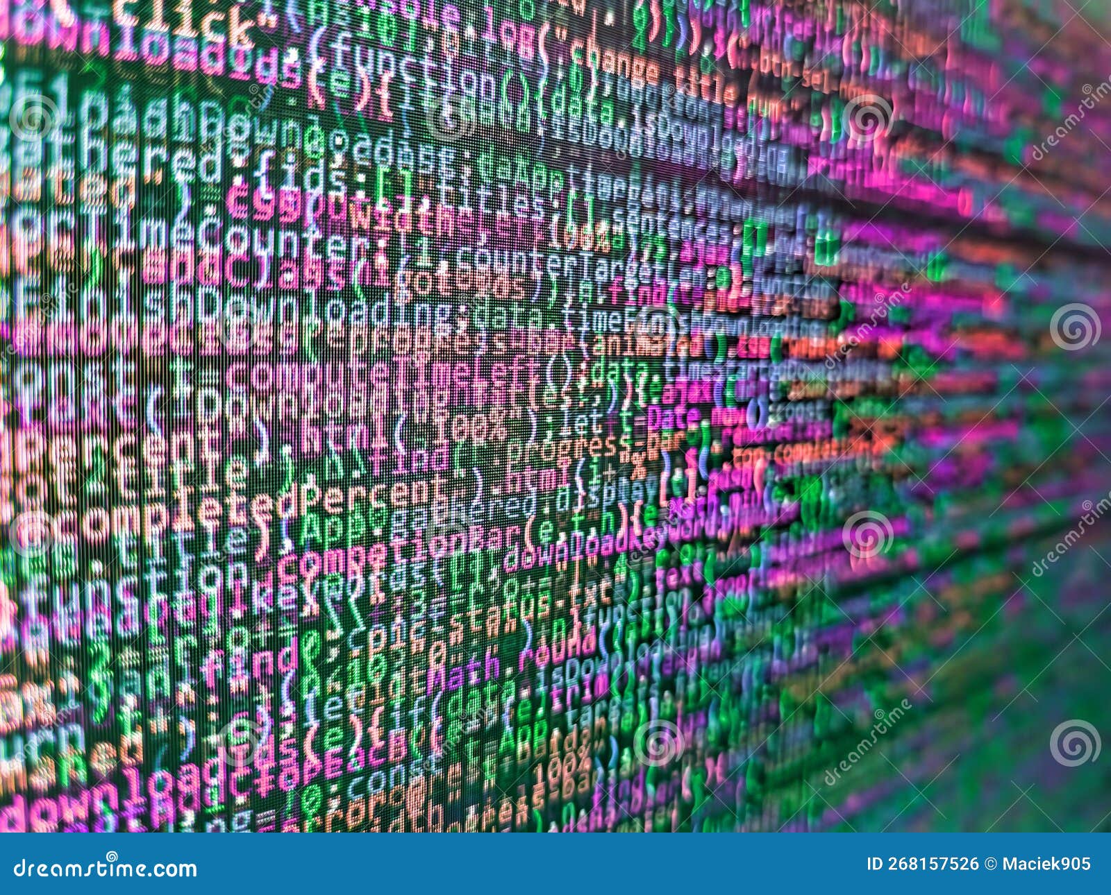 Web Abstract Programming and Created Virus on Laptop Screen. Mobile App ...