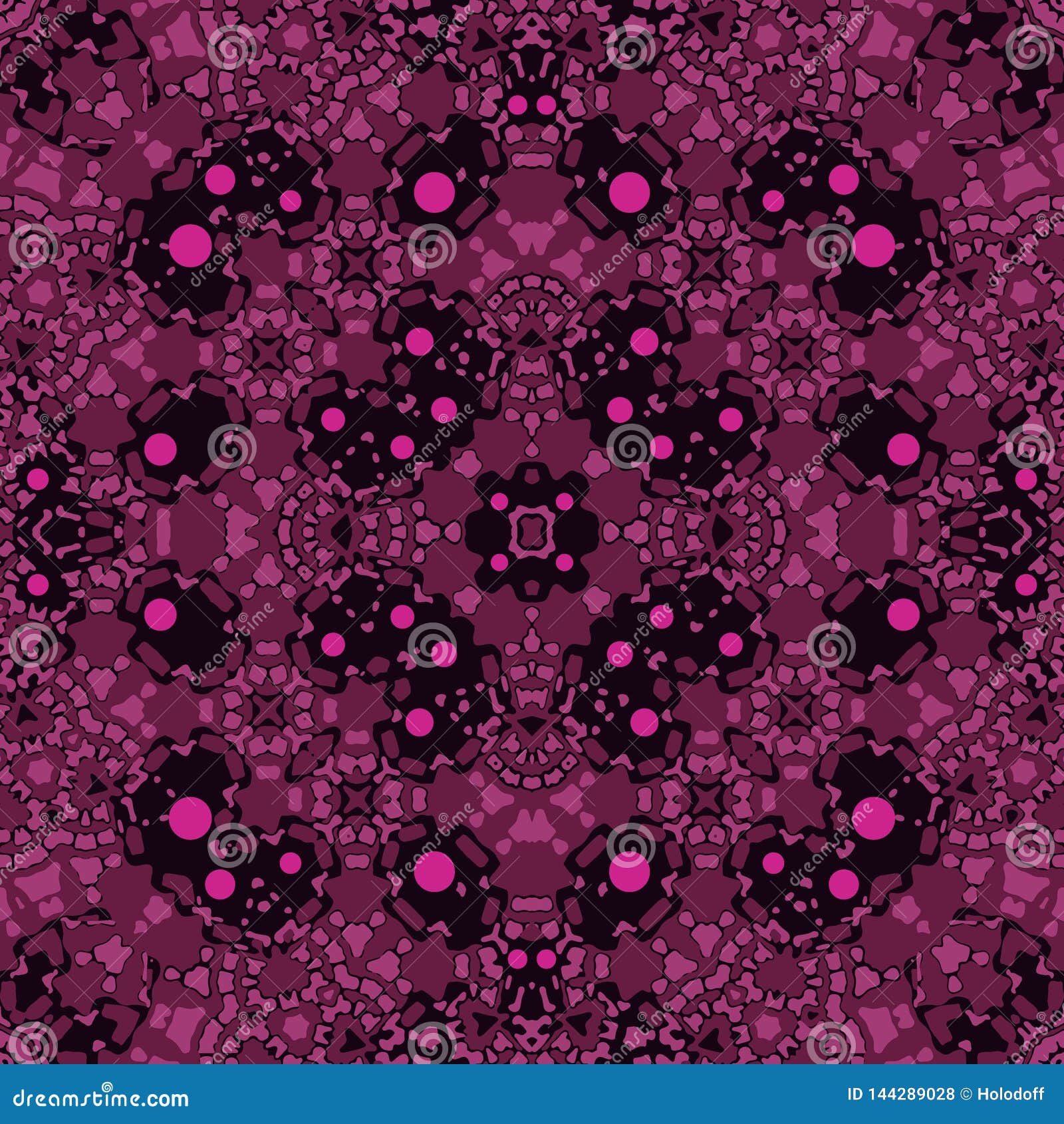 Abstract Psychedelic Purple Seamless Pattern Stock Vector ...