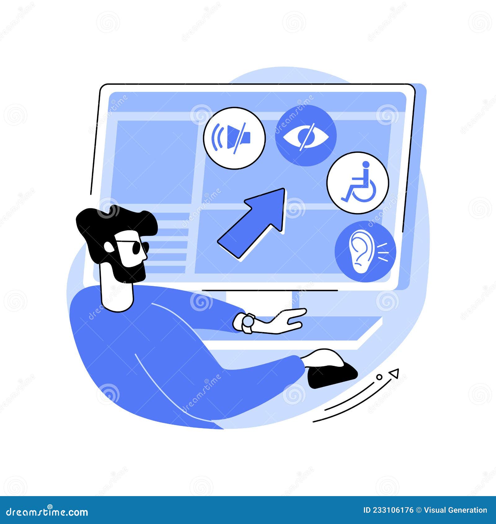Web Accessibility Program Abstract Concept Vector Illustration. Stock ...