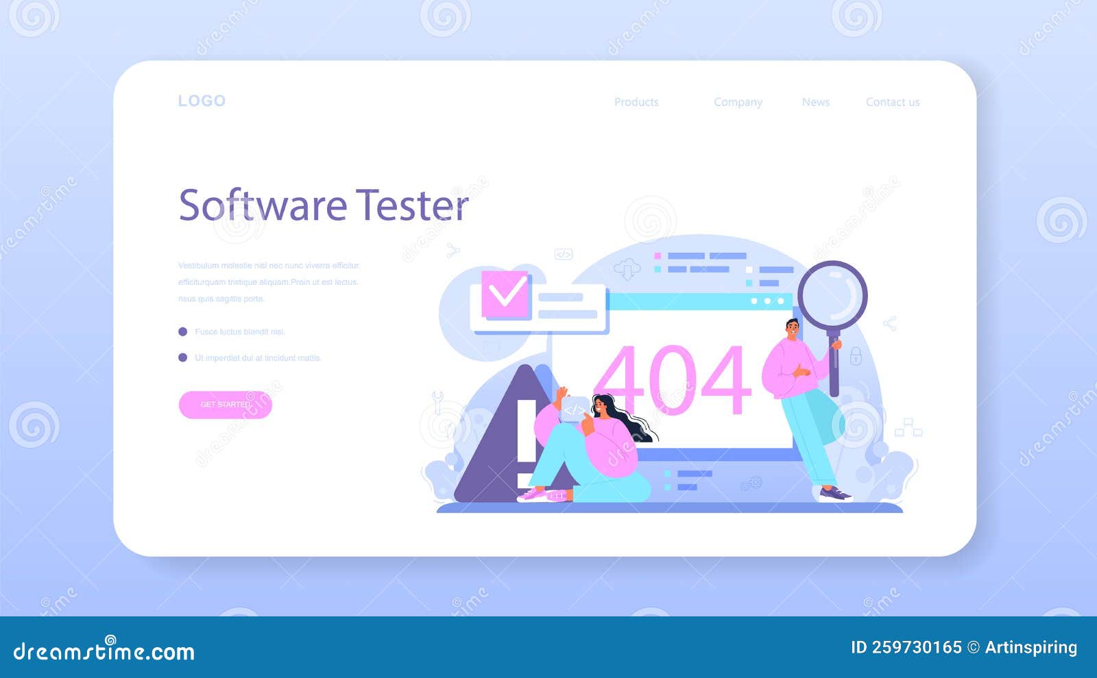 Web Administrator Web Banner or Landing Page. Content Management Stock ...