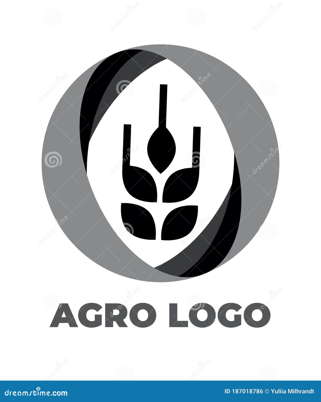 Agro Logo for Your Company. Vector Black Stock Illustration ...