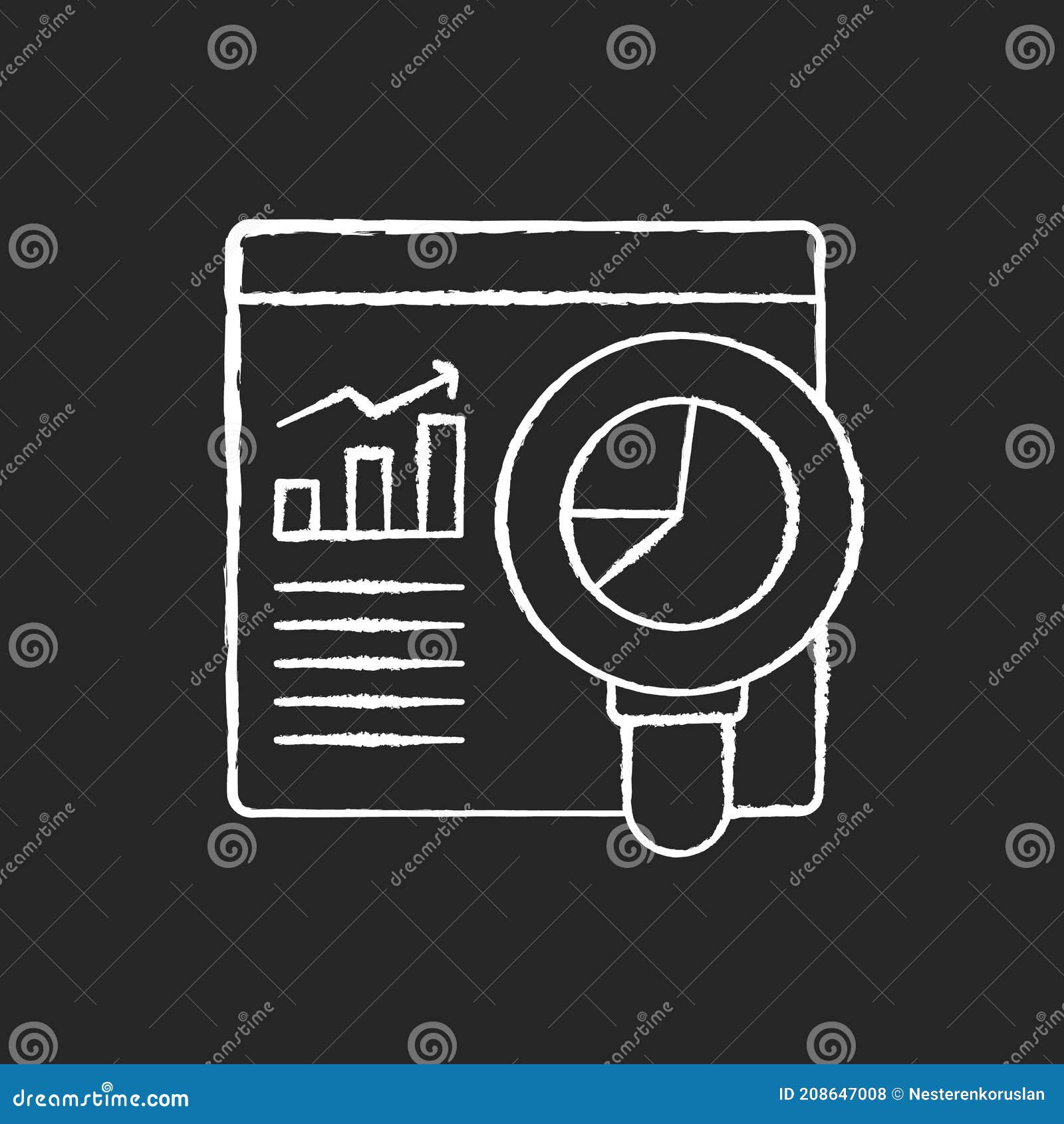 Web Analyst Chalk White Icon on Black Background Stock Vector ...