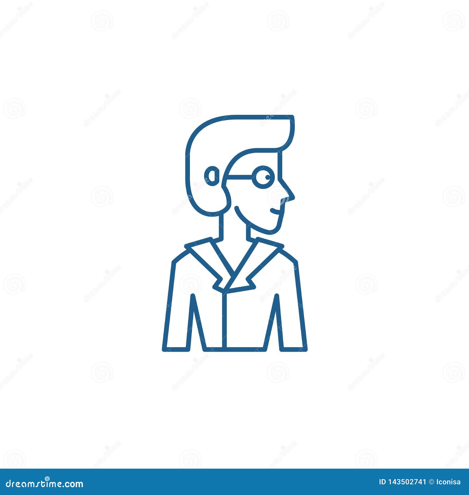 Analyst Line Icon Concept. Analyst Flat Vector Symbol, Sign, Outline ...