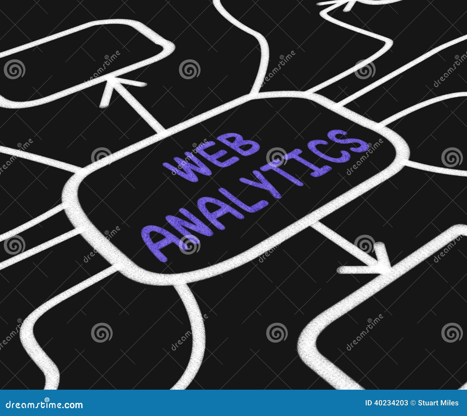 Web Analytics Diagram Means Collecting and Stock Illustration ...