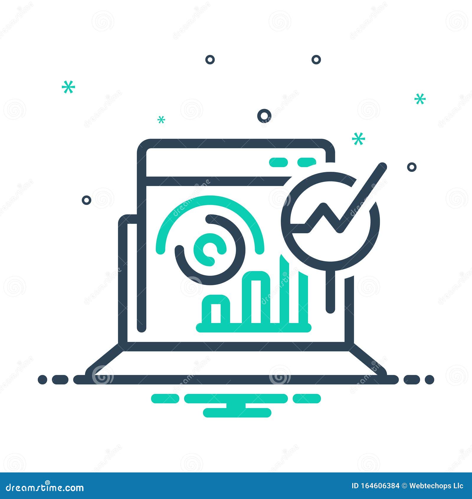 Mix Icon for Web Analytics, Optimization and Statistics Stock Vector ...