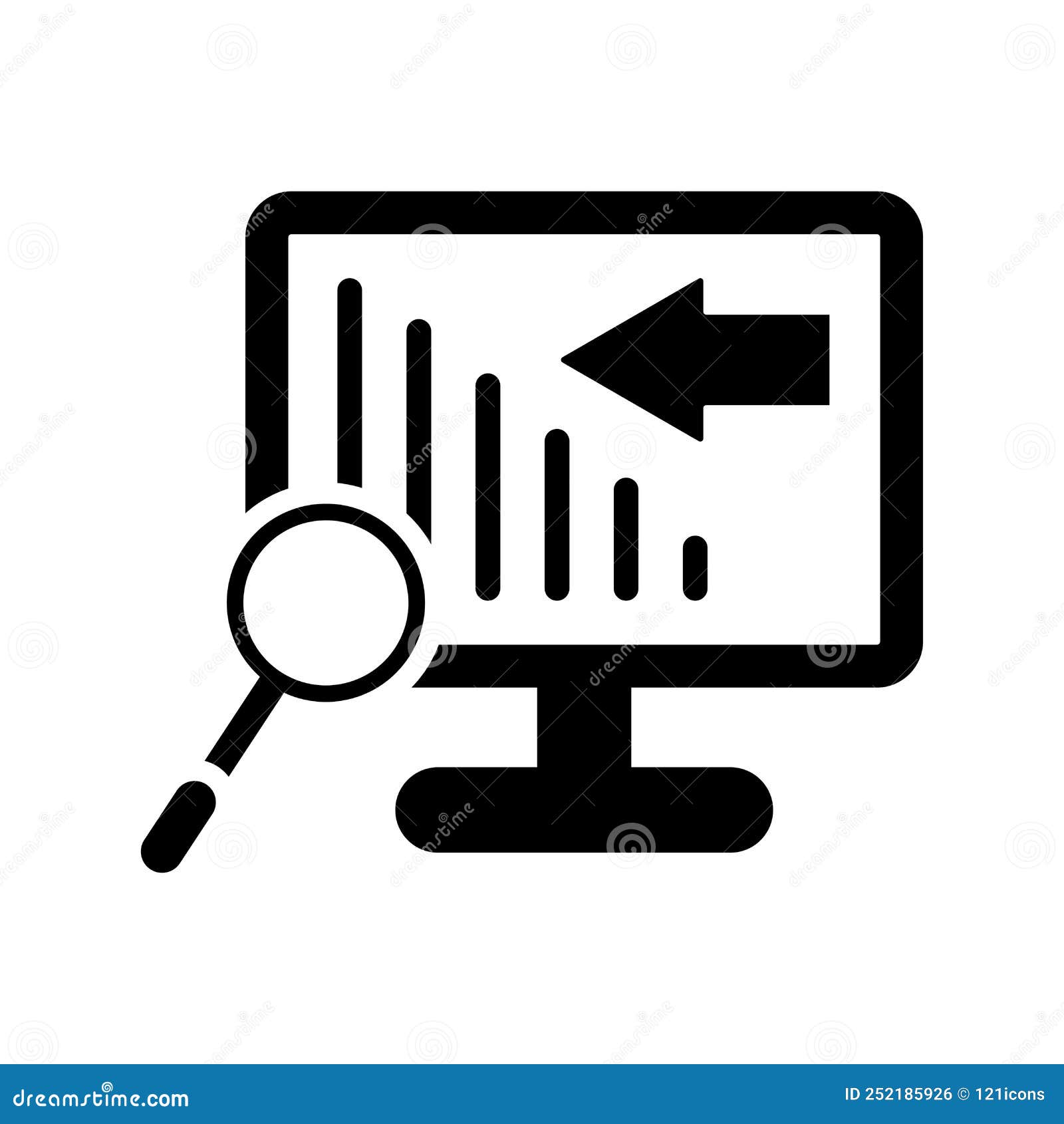 Web Analytics Icon. Black Vector Graphics Stock Vector - Illustration ...